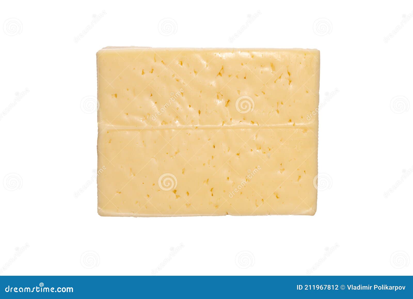 Piece of Rectangular Cheese Isolated on a White Background Stock Photo ...