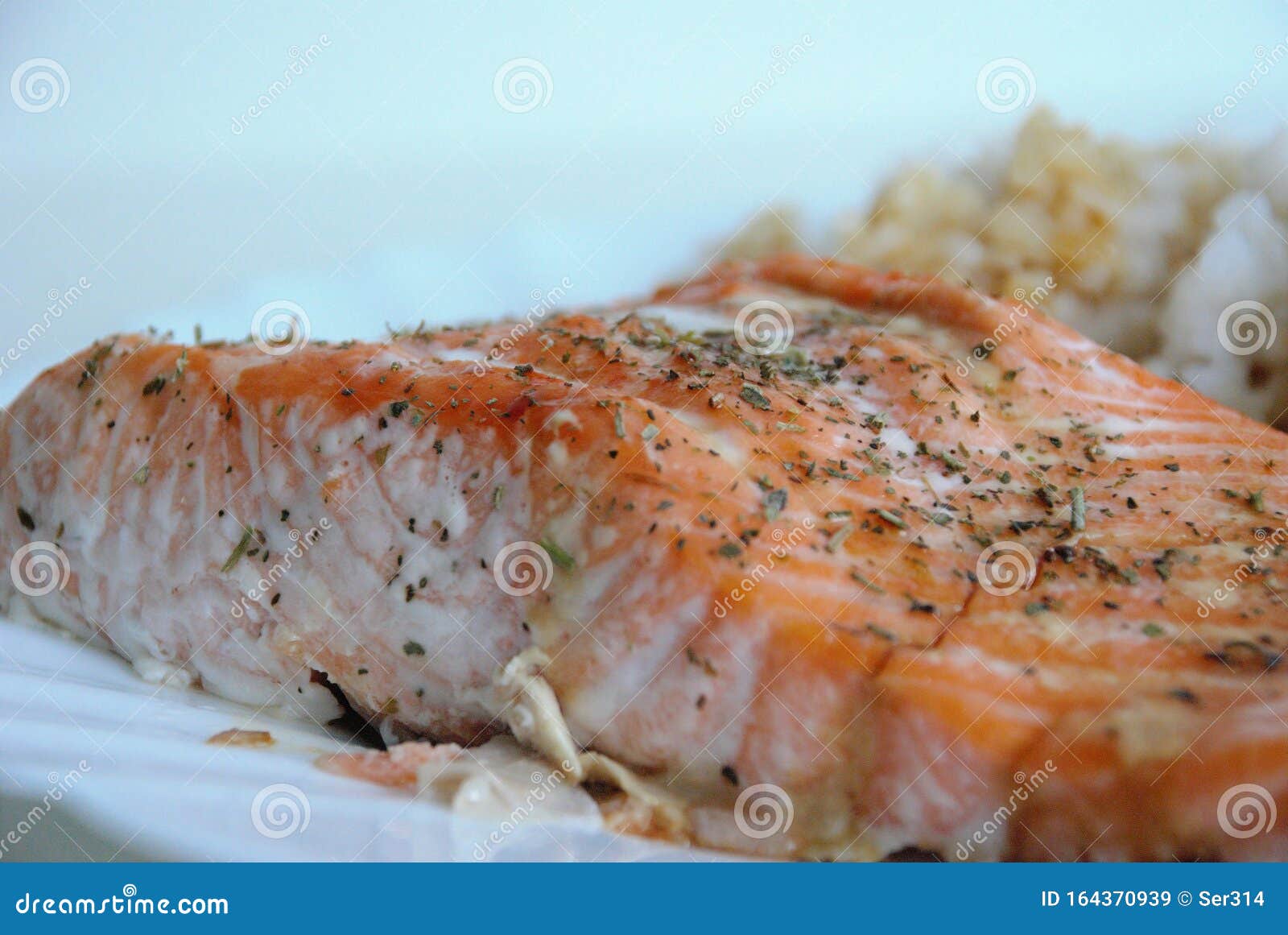 Fried red fish with spices stock image. Image of healthy - 164370939