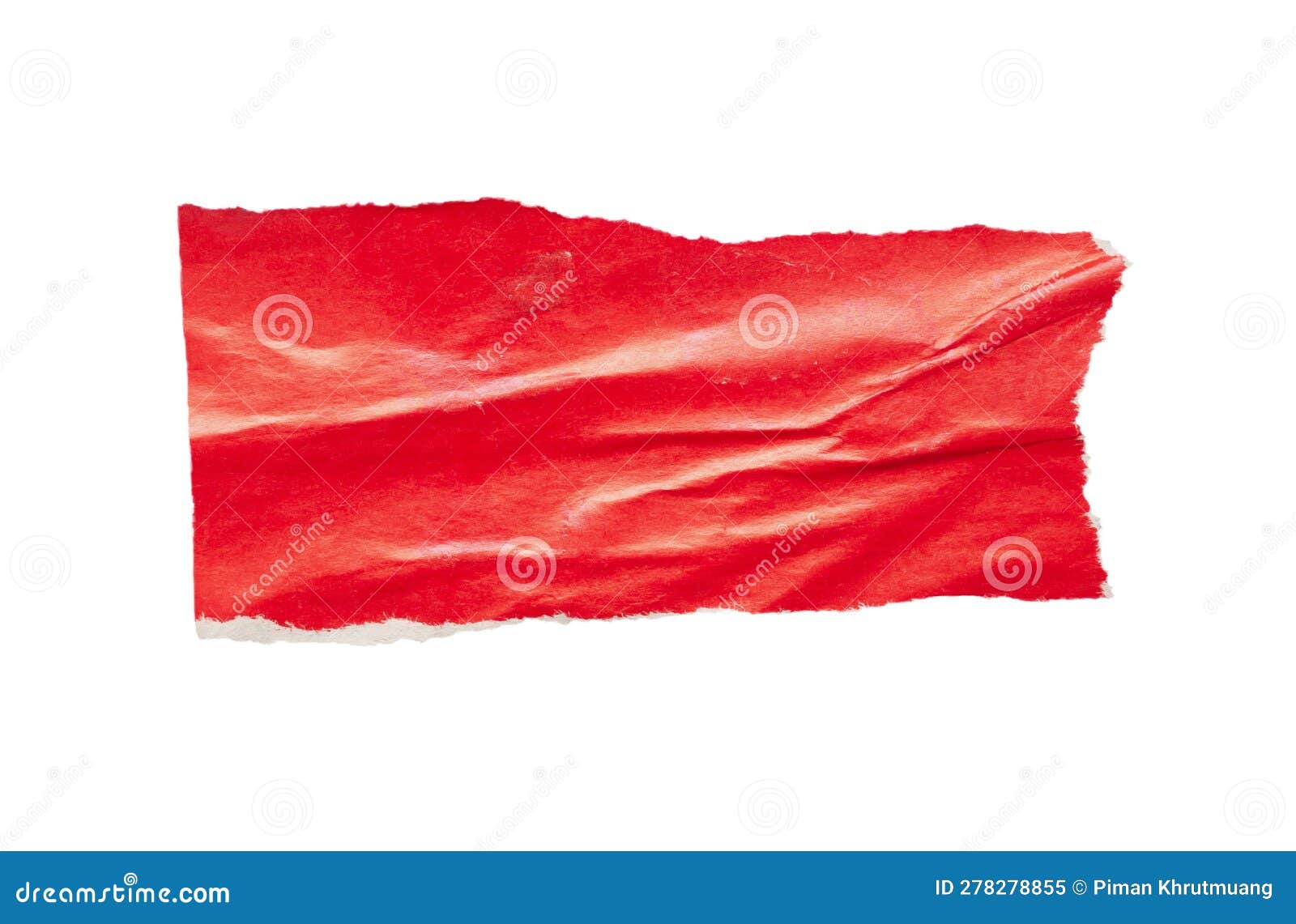 Piece of Red Paper Tear Isolated on White Background Stock Image ...
