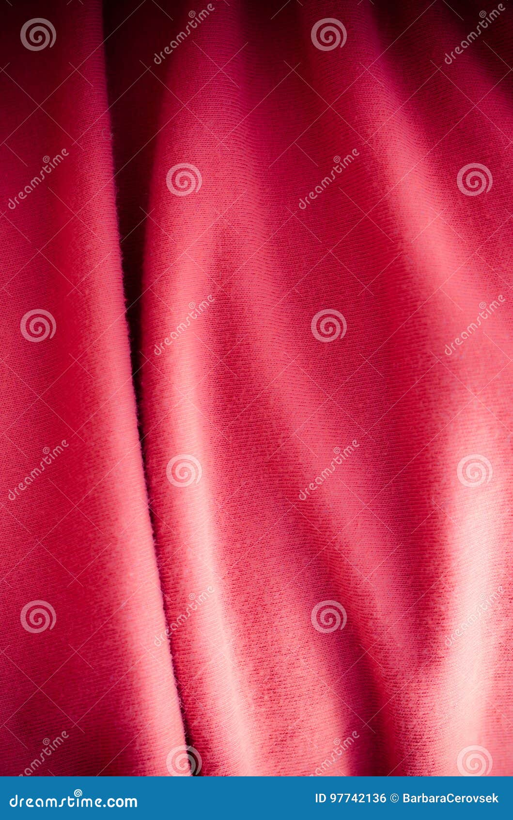 Piece of Red Wrinkled Cotton Cloth Close Up Vertical Background Texture ...