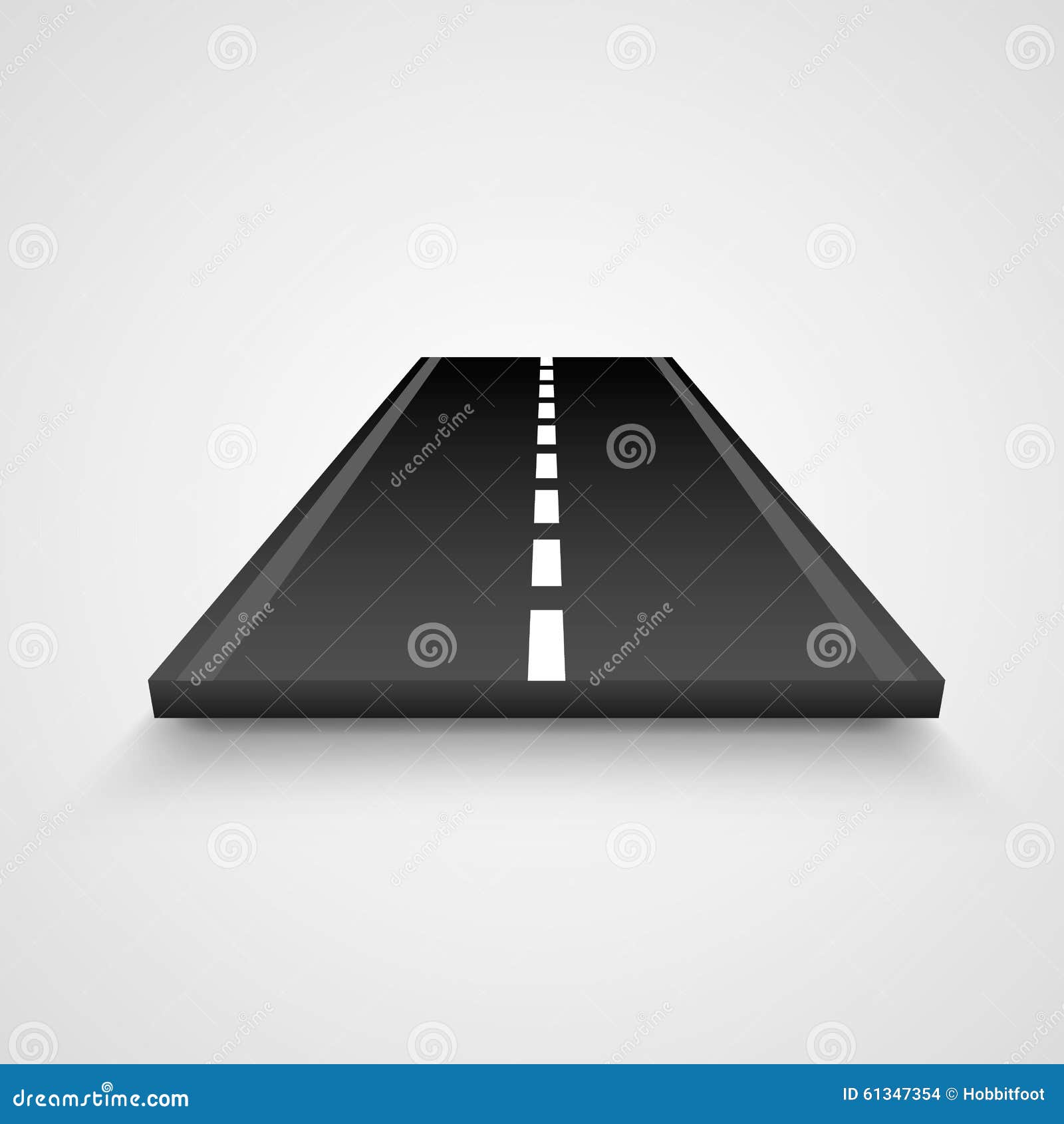 Piece of Road on White Background Stock Vector - Illustration of road ...