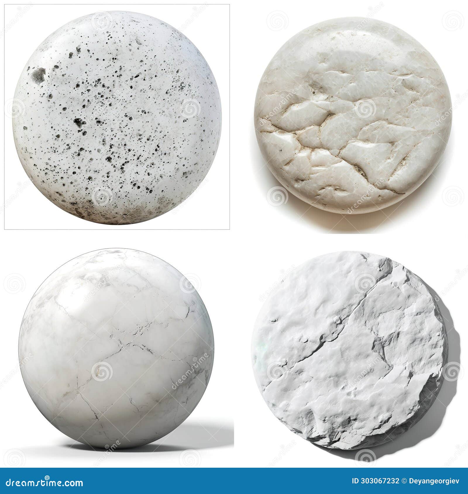Piece of Rounded Stone Isolated on White Stock Illustration - Illustration of formation, white ...