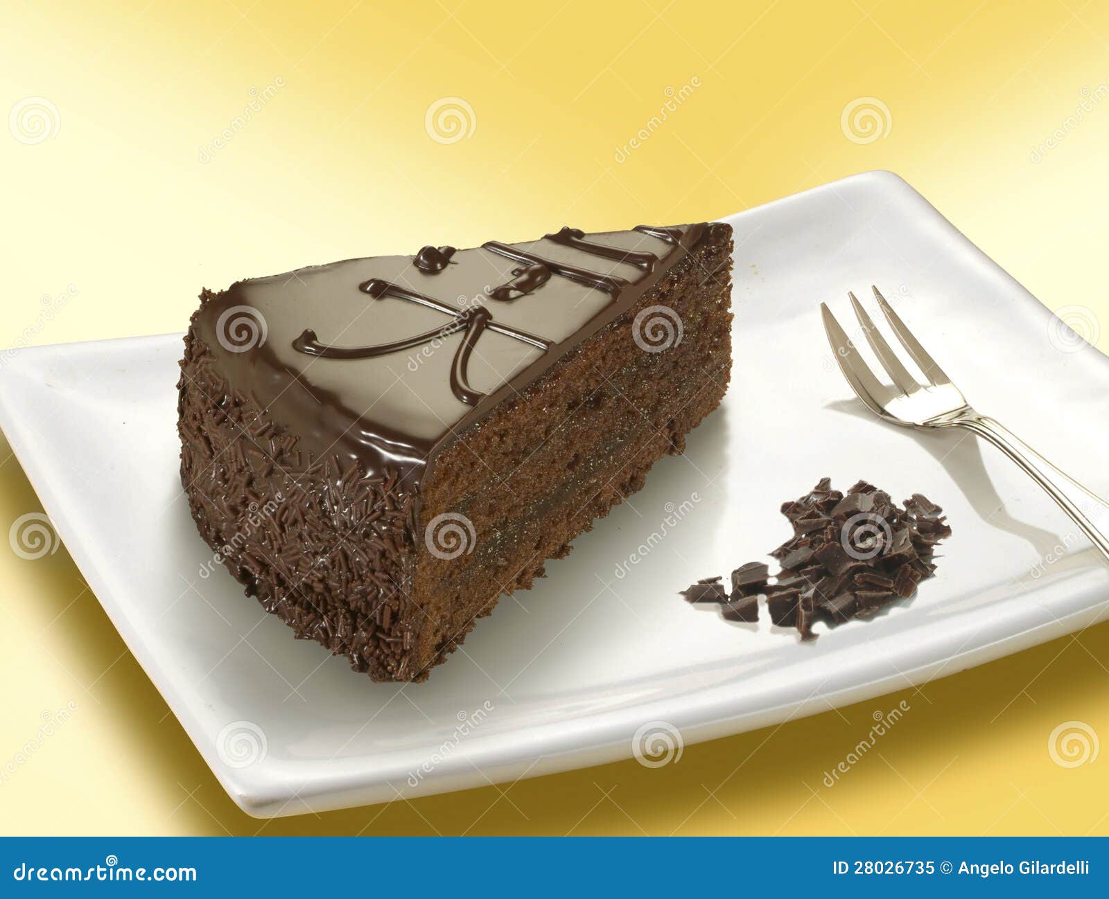 Piece of sacher cake stock image. Image of chocolate - 28026735