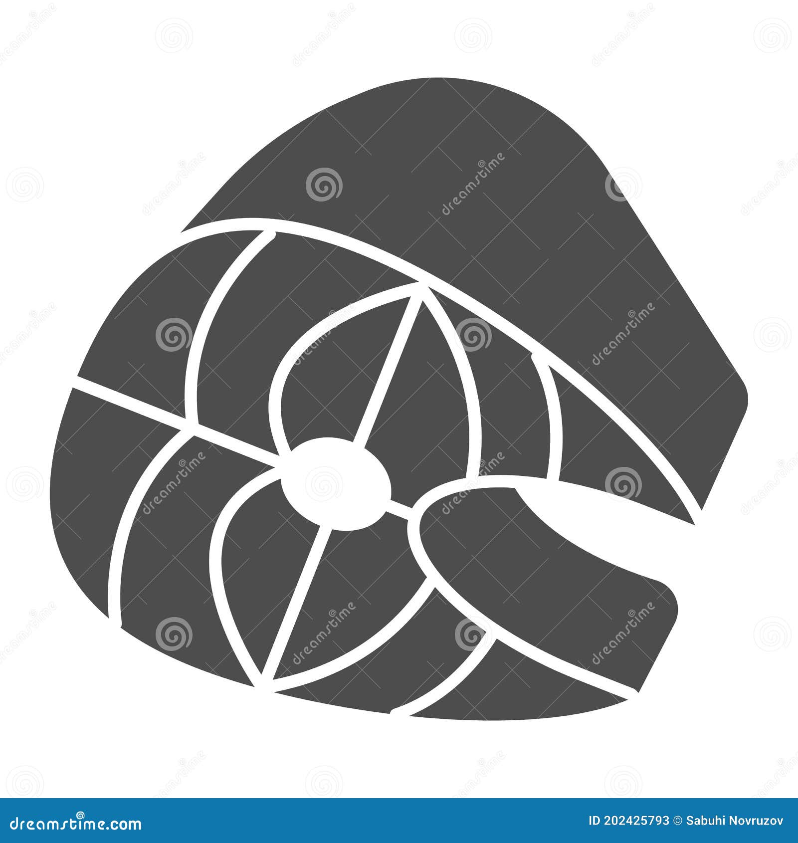 Piece Of Salted Herring Line Icon, Fish Market Concept, Fish Slice Sign ...