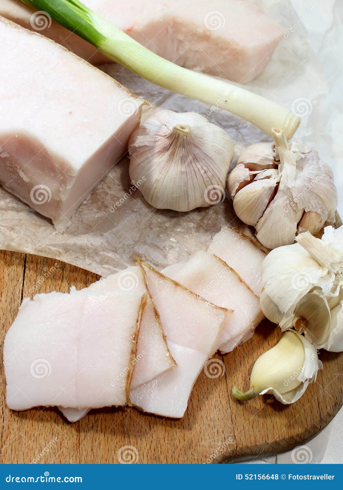 Piece of salted lard stock photo. Image of preserved - 52156648