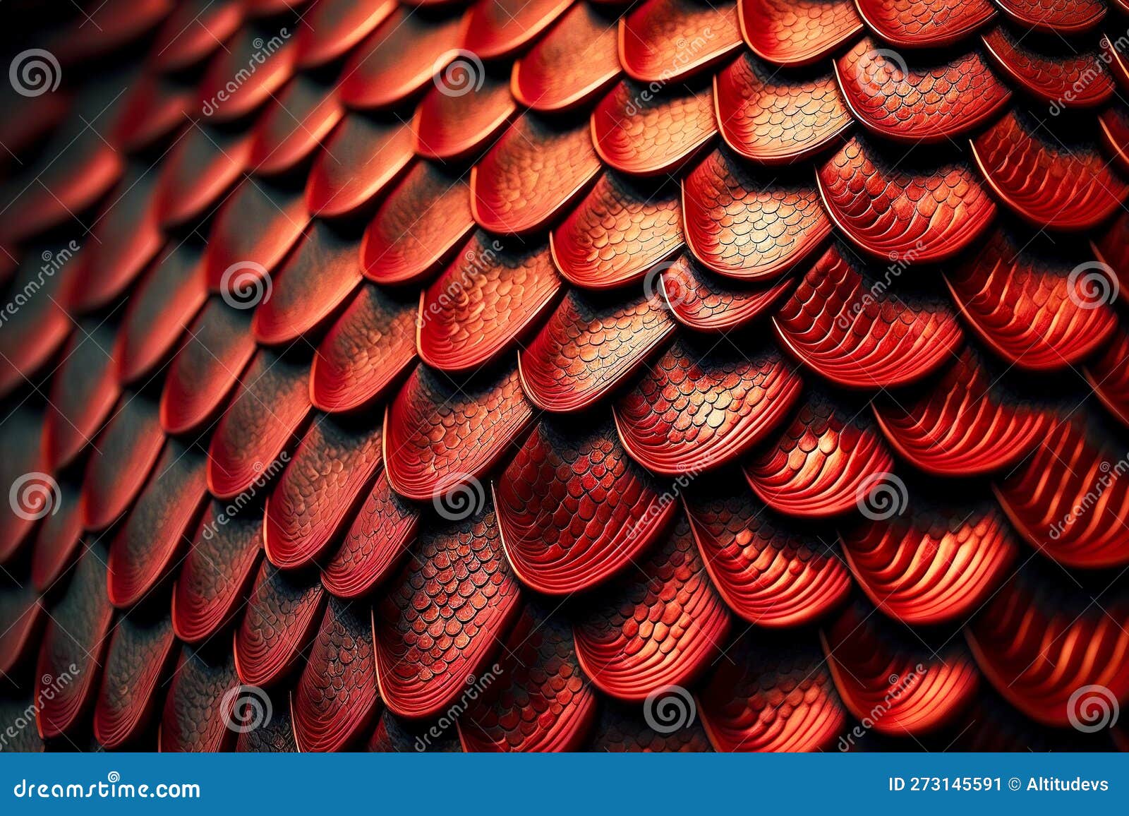 Piece of Scales Red Dragons of Magical Mythical Character Stock ...