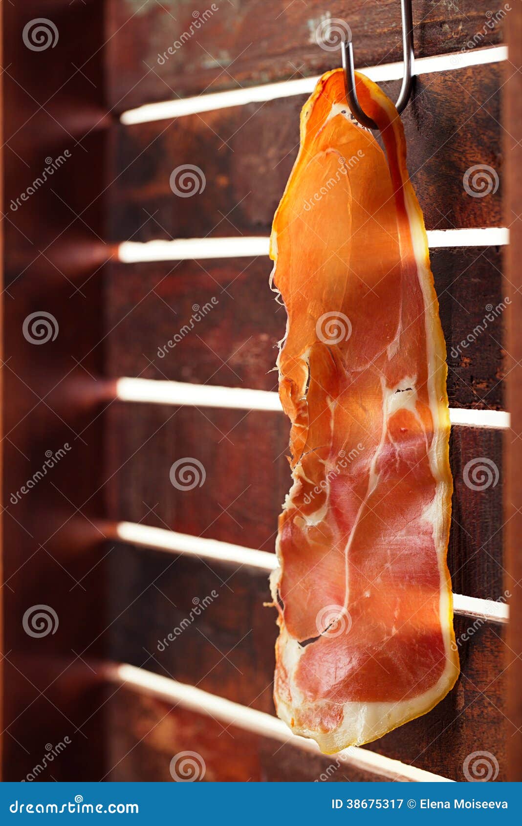 Piece of Serrano Ham Jamon Cured Meat Stock Image - Image of parma ...