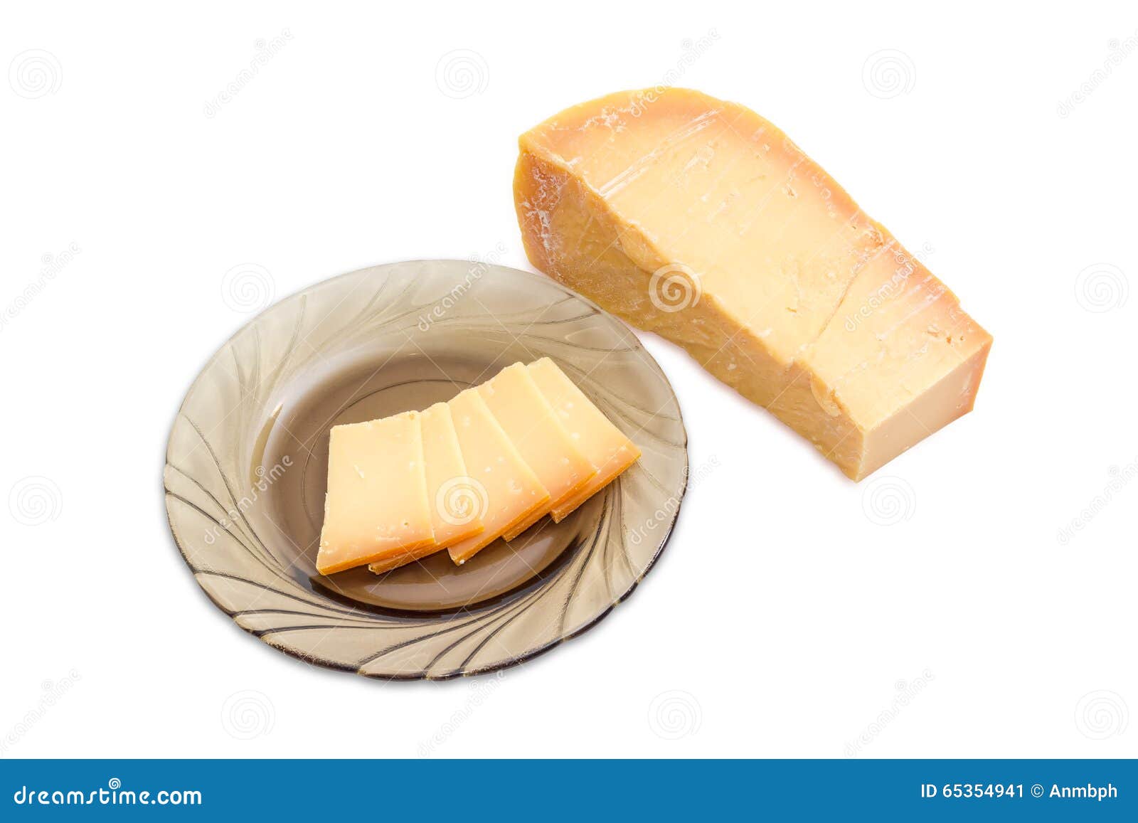 Piece and Several Slices of Dutch Cheese Stock Image - Image of farm ...