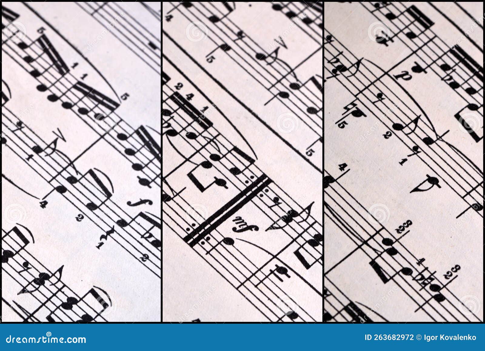 Piece of Sheet Music for Piano, Classical Music Stock Photo - Image of ...