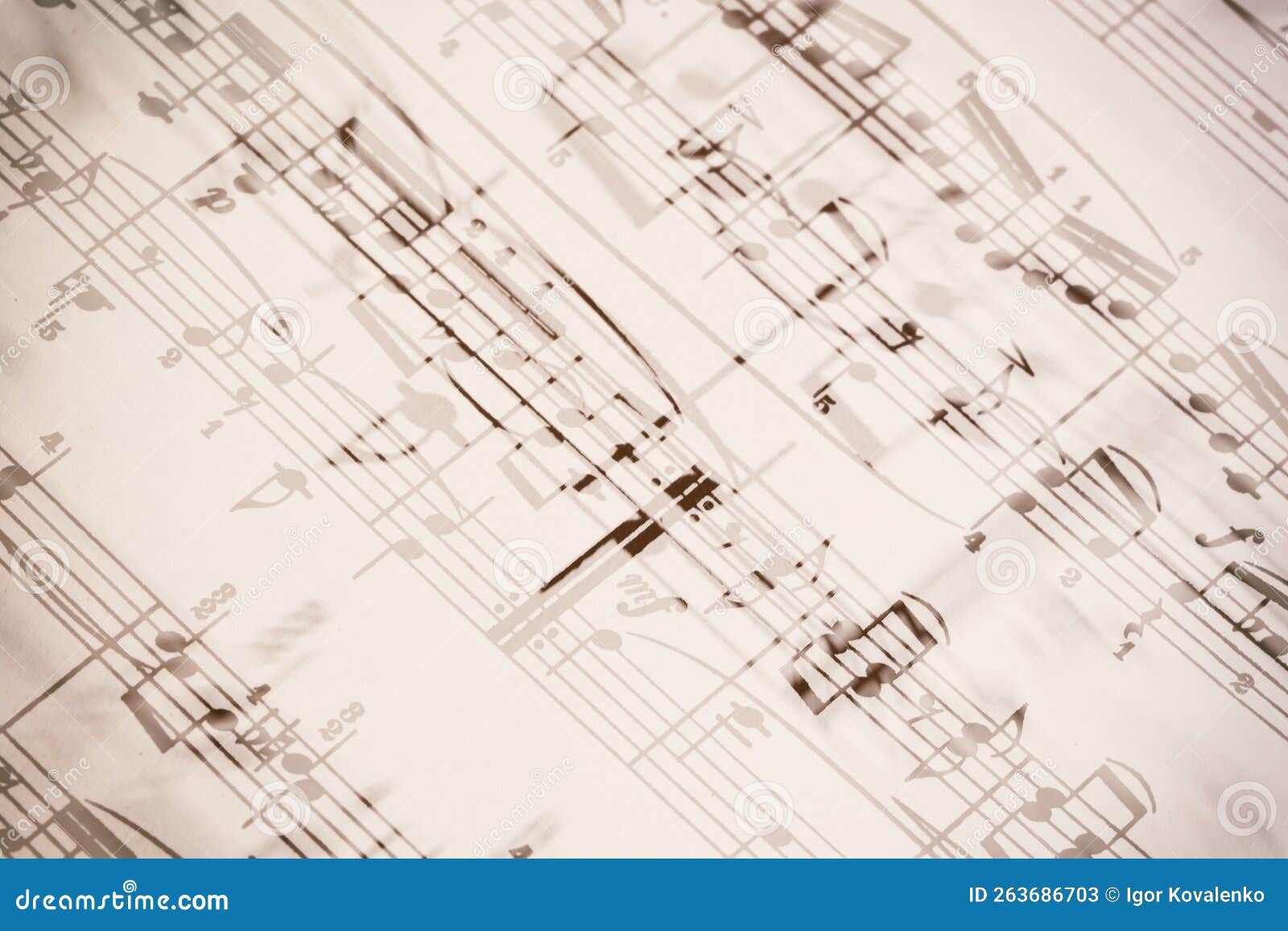 Piece of Sheet Music for Piano, Classical Music Stock Image - Image of ...