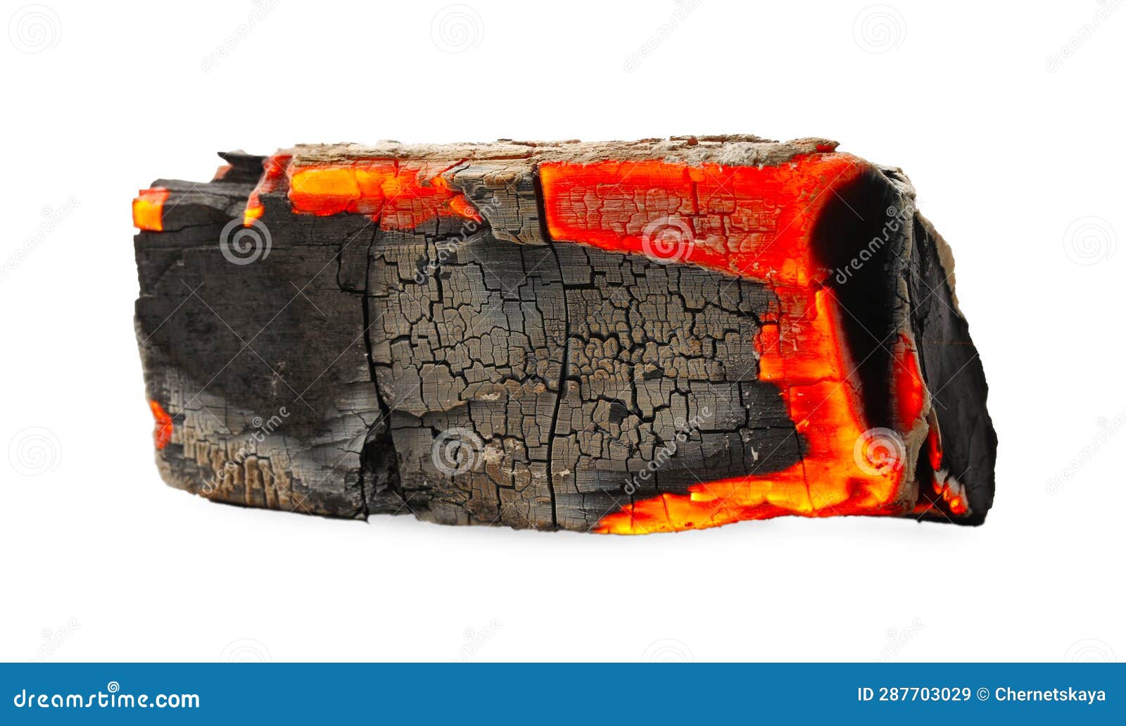 Piece of Smoldering Coal Isolated on White Stock Image - Image of fuel ...