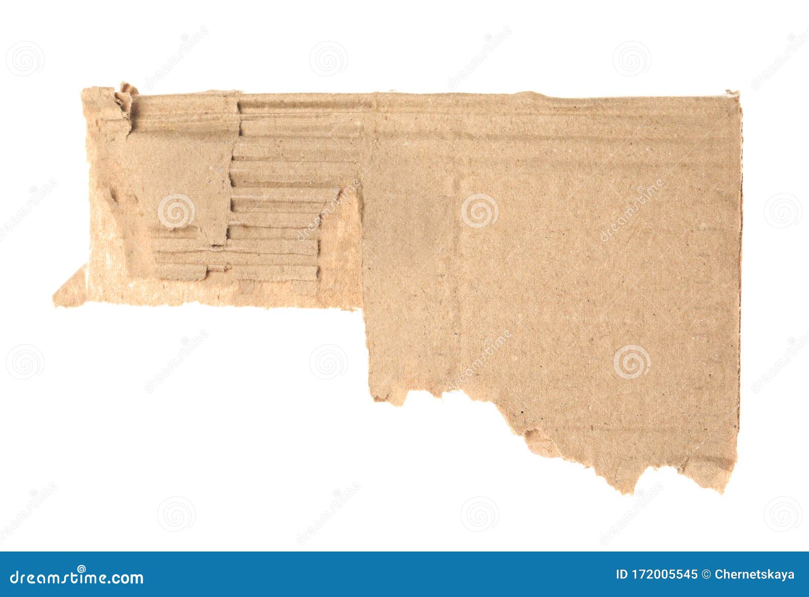 Piece of Torn Cardboard Isolated Stock Image - Image of isolated ...