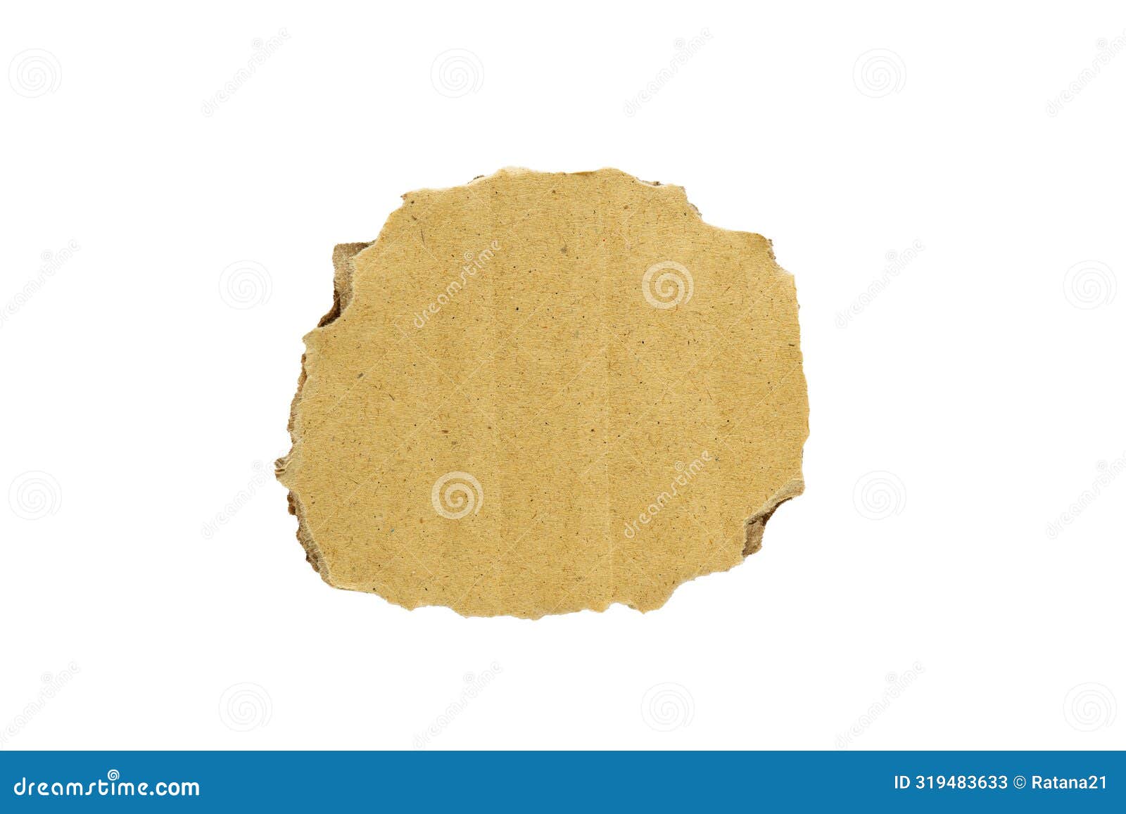 Piece of Torn Cardboard Uneven Edge Isolated on White Background Stock ...