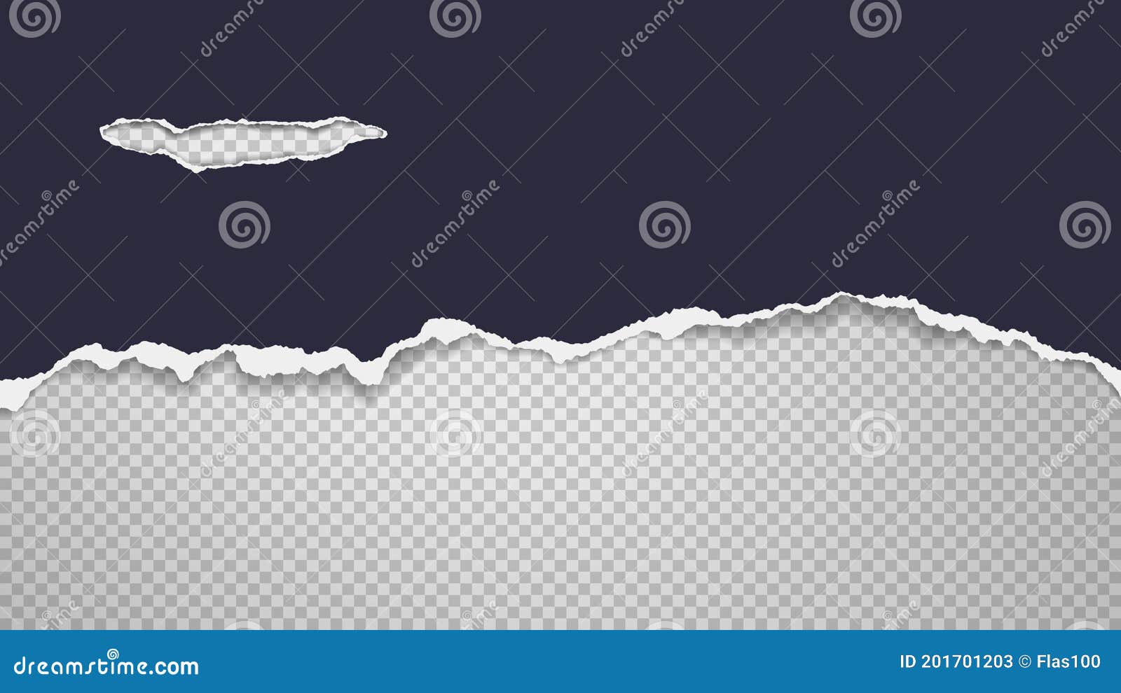 Piece of Torn Dark Blue Paper is on White Transparent Background for ...