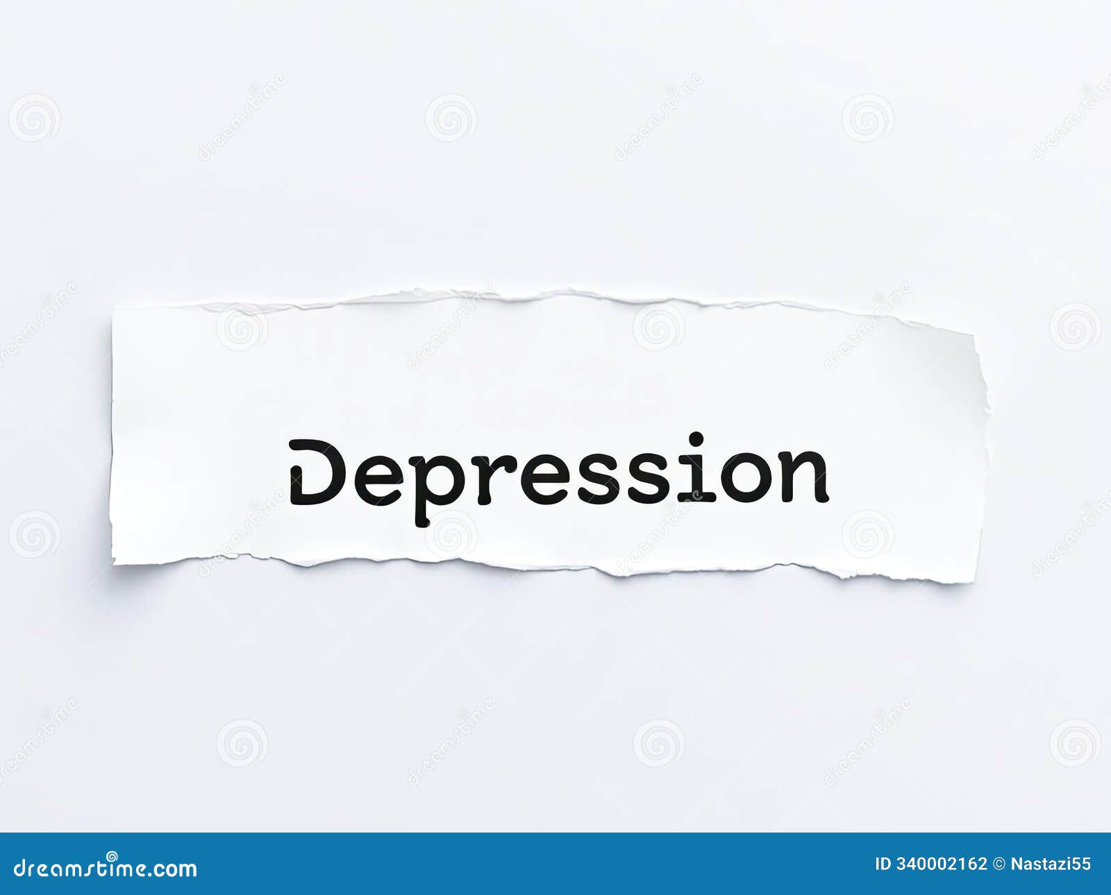 A Small Piece of Torn Paper Displaying the Word Depression Written on ...