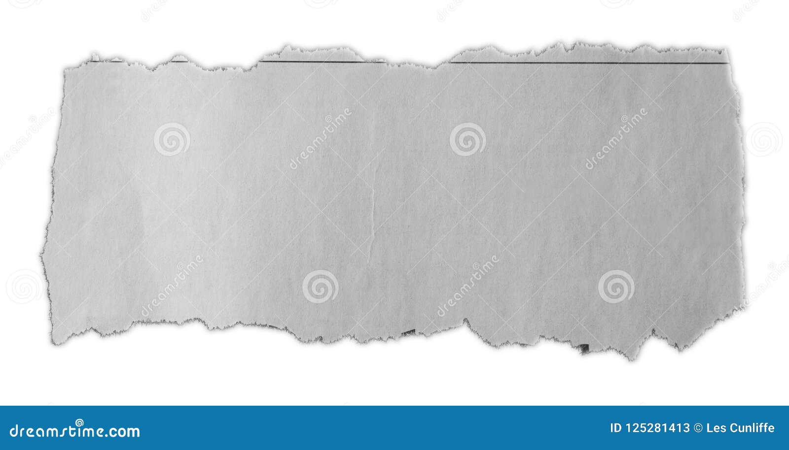 Torn paper piece stock image. Image of newspaper, closeup - 125281413