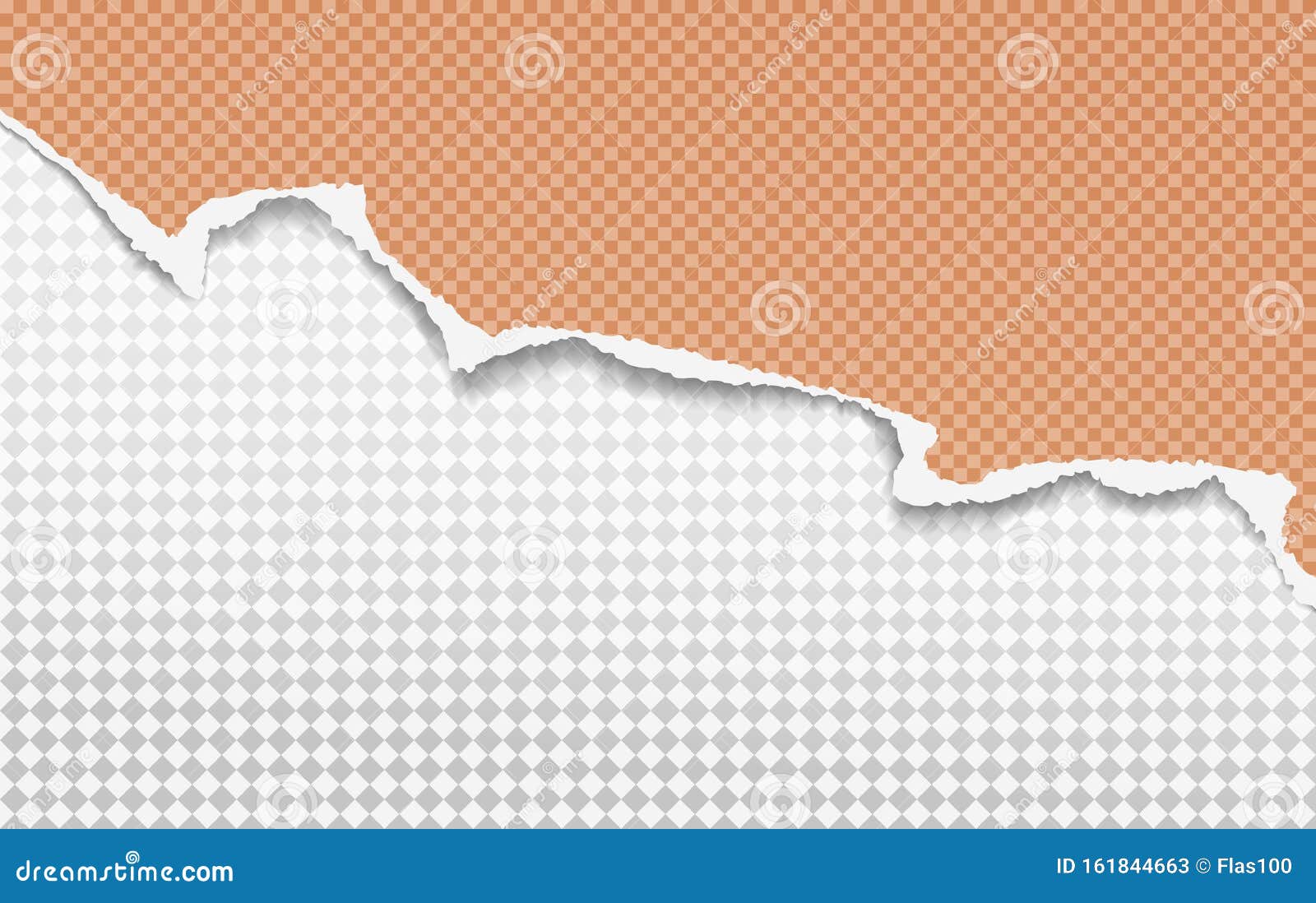 Orn Ripped Orange Paper Illustration. Single Claw Hole In Paper Sheet ...
