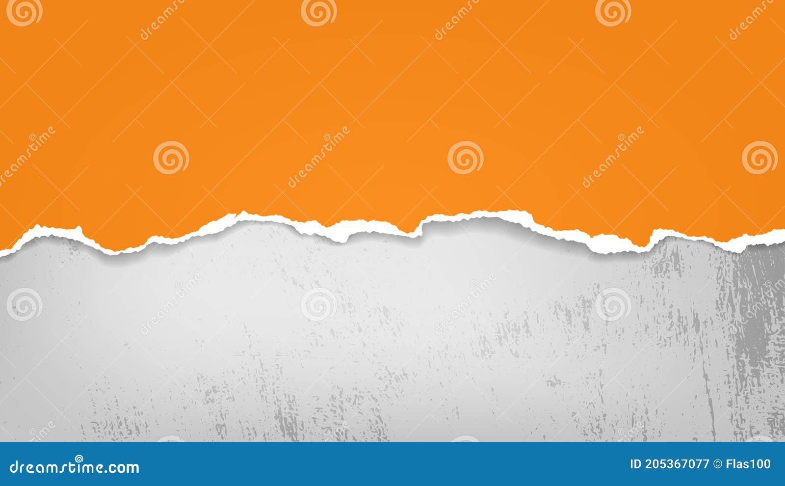 Orn Ripped Orange Paper Illustration. Single Claw Hole In Paper Sheet ...