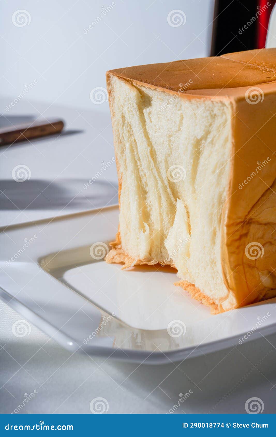A Piece of Torn Square Toast Bread Stock Photo - Image of cuisine, meal ...