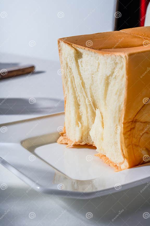 A Piece of Torn Square Toast Bread Stock Photo - Image of cuisine, meal ...