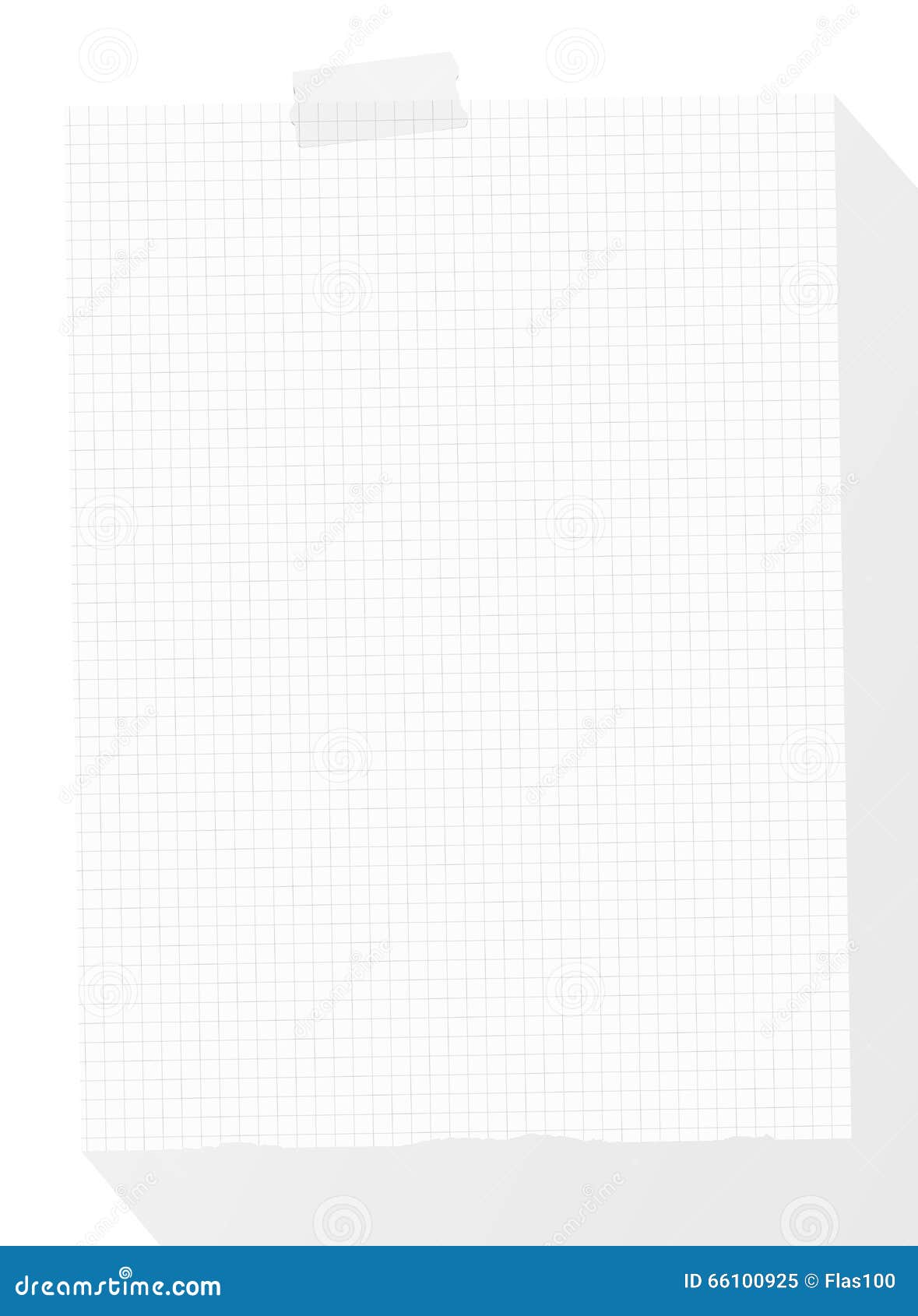 Piece of Torn White Graph Note Paper with Long Shadow Stock Vector ...