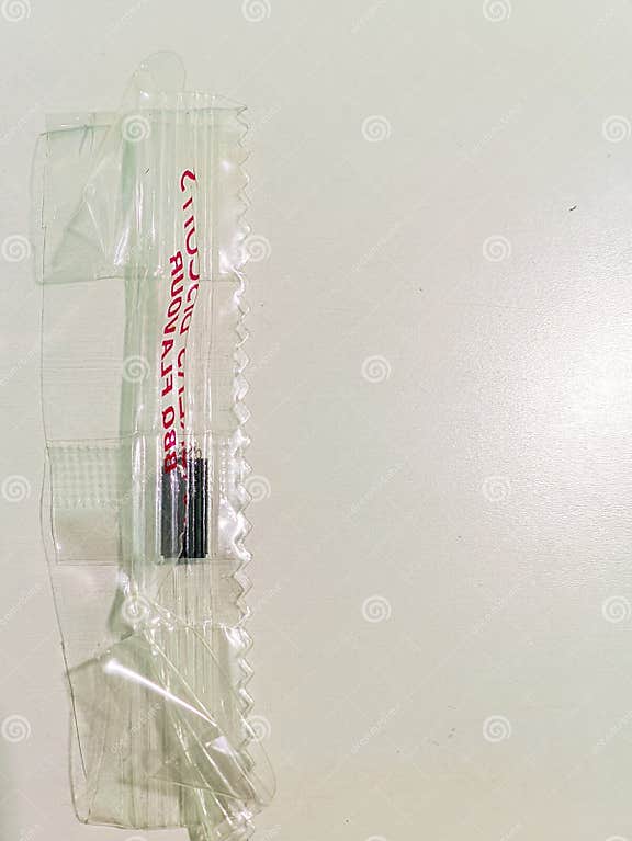 A Piece of Transparent Plastic Wrapper Trash Stock Image - Image of ...