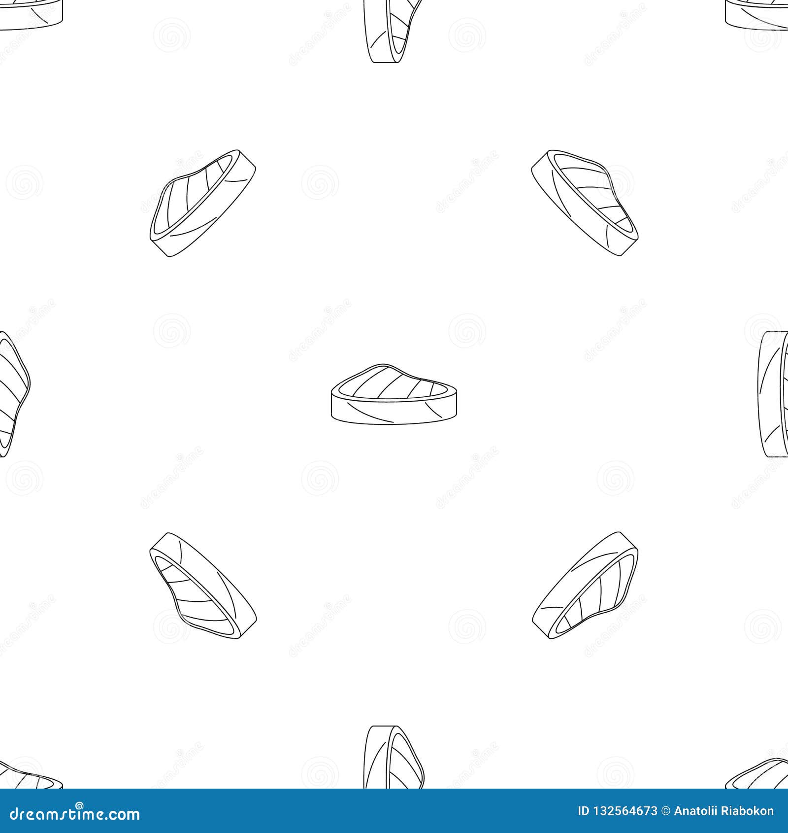 Piece Tuna Pattern Seamless Vector Stock Vector - Illustration of ...