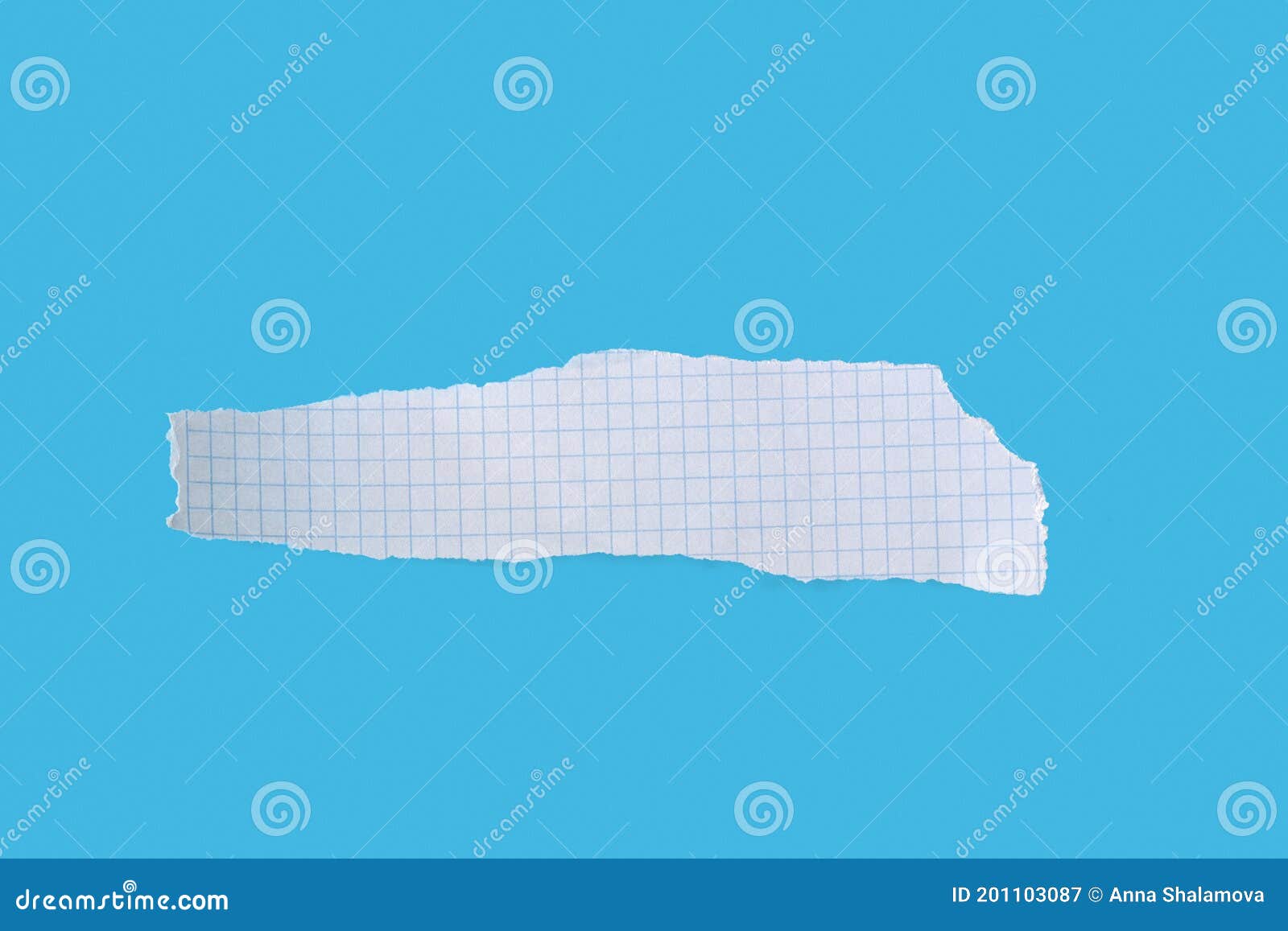 A Piece of White Blank Paper in a Cage on a Light Blue Background Stock ...