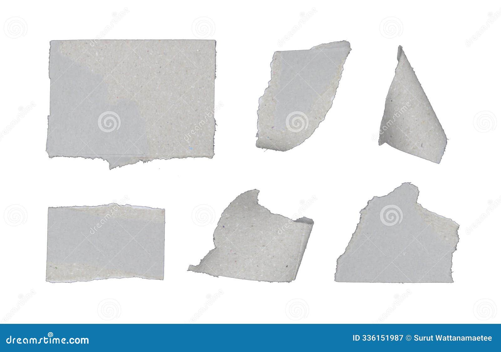 Piece of White Paper Tear Isolated on White Background Stock ...