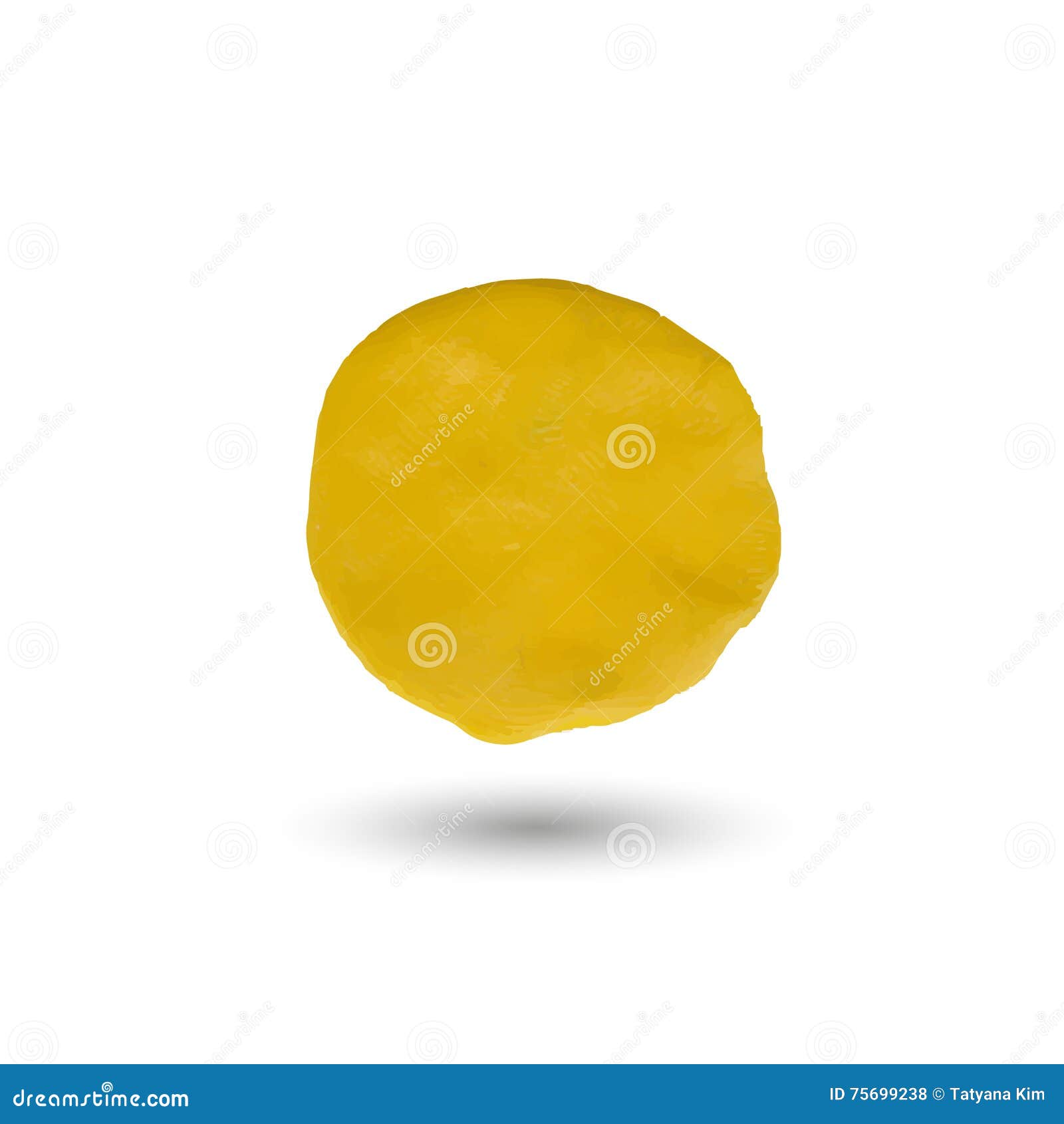 The piece of yellow clay stock vector. Illustration of stain - 75699238