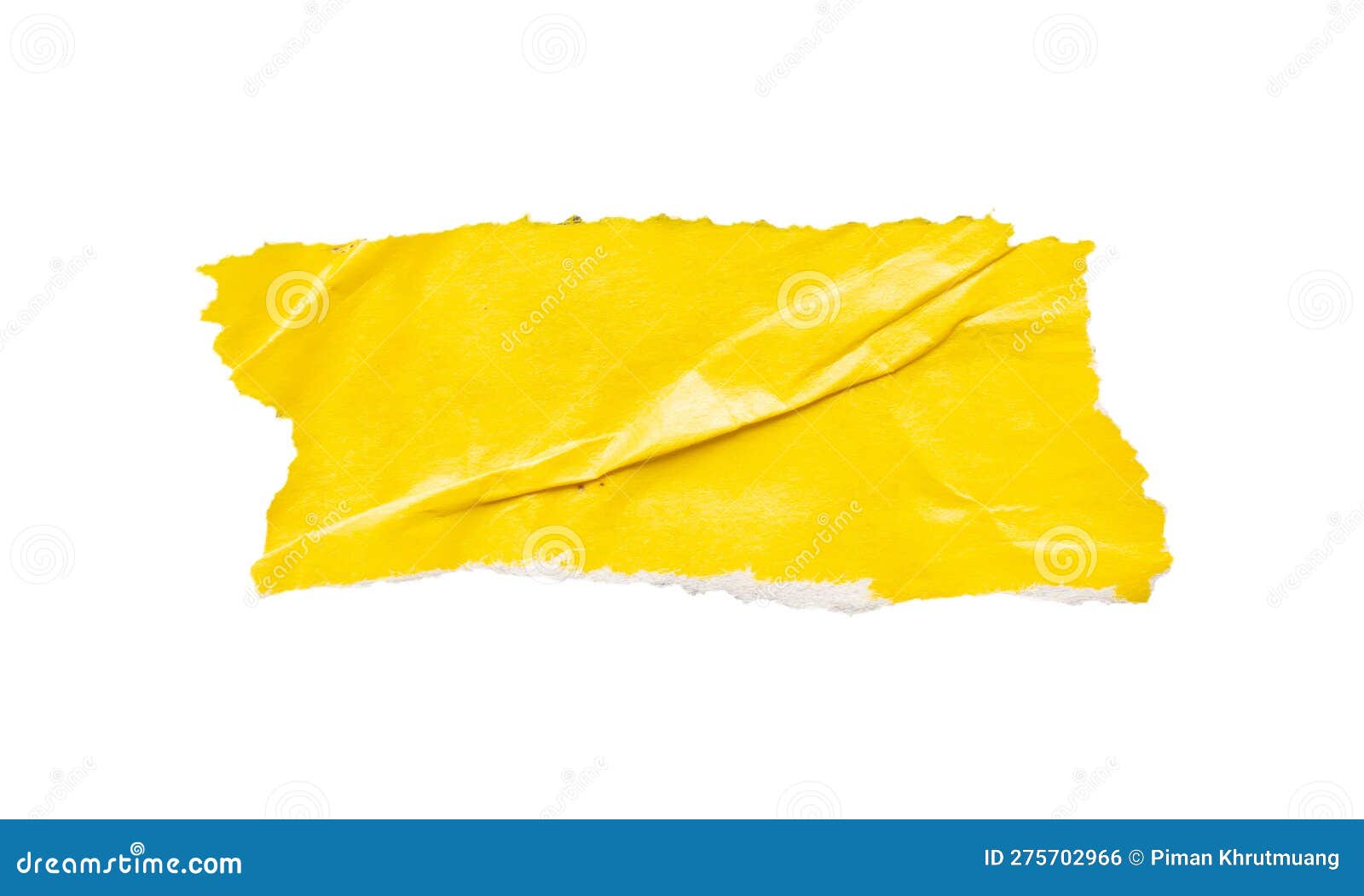 Piece of Yellow Paper Tear Isolated on White Background Stock Photo ...