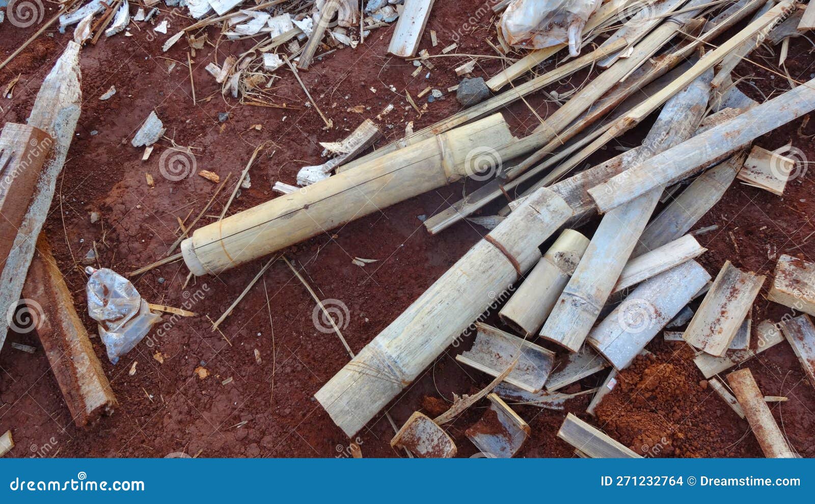 Pieces of bamboo stock photo. Image of tied, vintage - 271232764