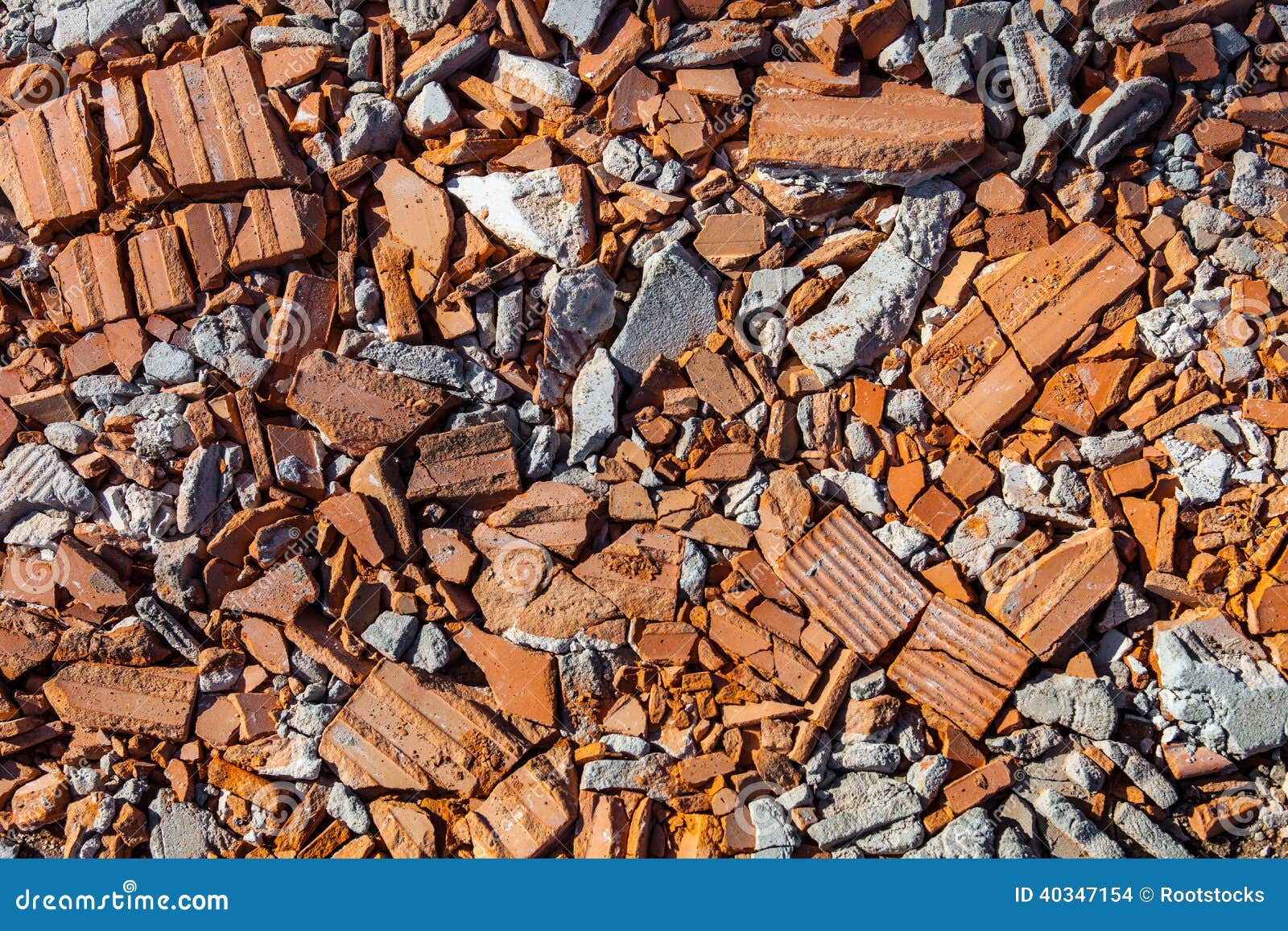 Pieces Of Beaten Tiles And Concrete Blocks. Stock Photo | CartoonDealer ...