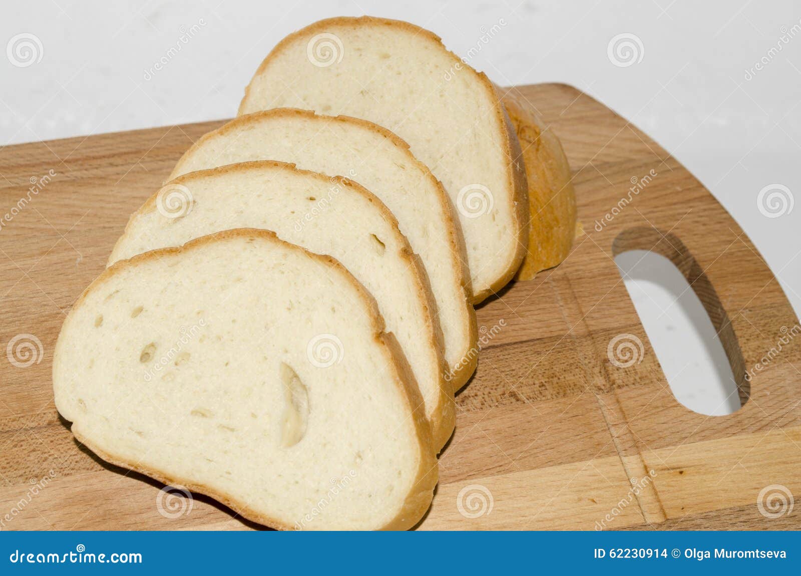 The Pieces of Bread on a Chopping Board Stock Photo - Image of sandwich ...