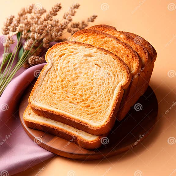 Pieces of Bread for Toasting - AI Generated Image Stock Image - Image of grilled, bakery: 298260771