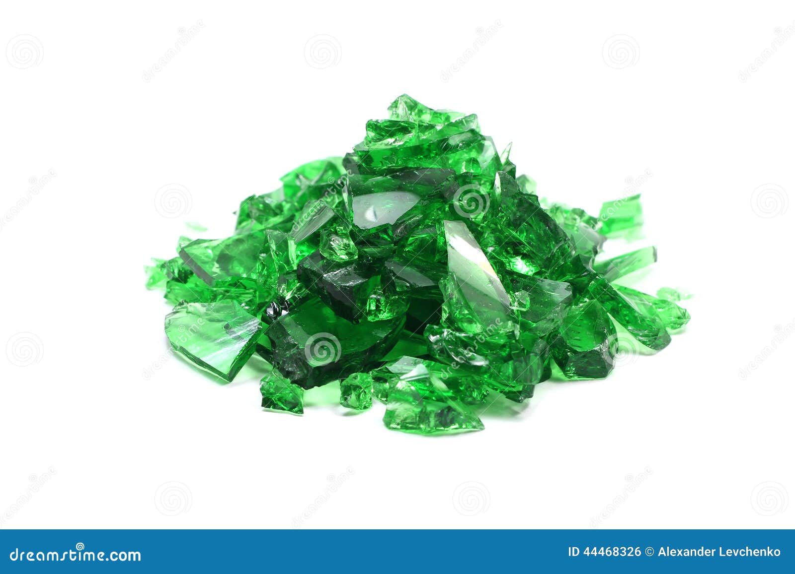 Pieces of Broken Green Glass Stock Photo - Image of pieces, destruction ...