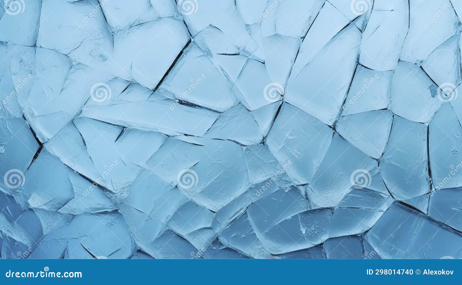 Pieces of Broken Ice on a Blue Background. Square Image Stock ...