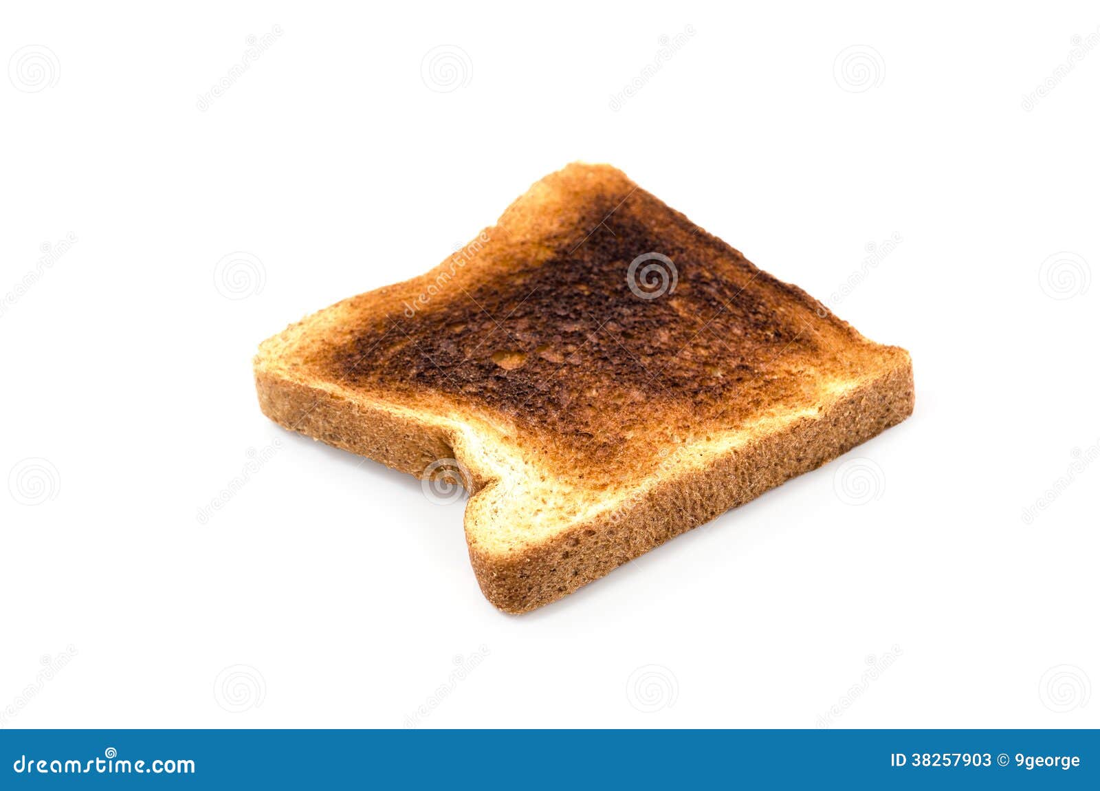 Pieces of Burnt Toast Clipping Path Stock Image - Image of breakfast ...