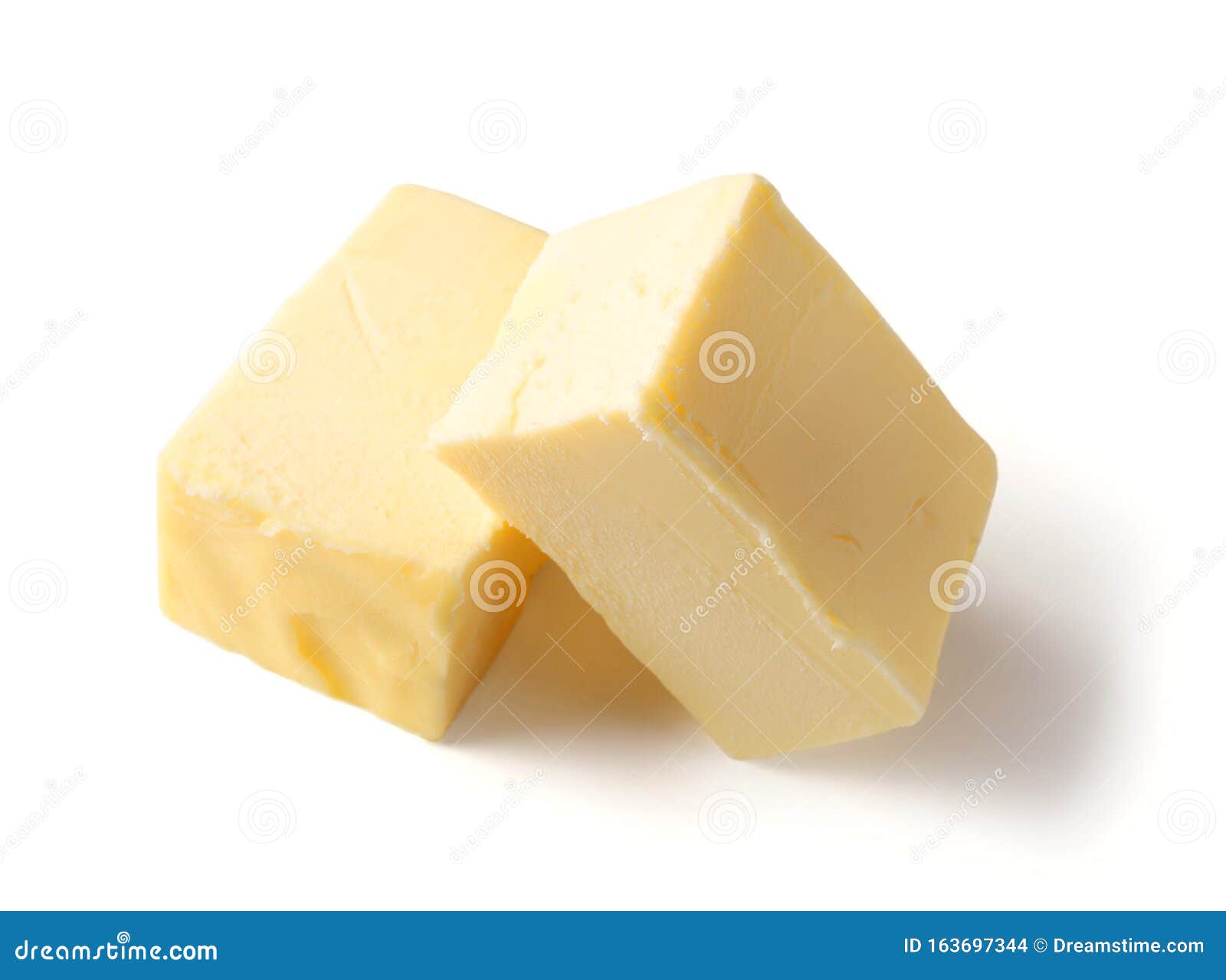 Pieces of butter stock photo. Image of closeup, piece - 163697344