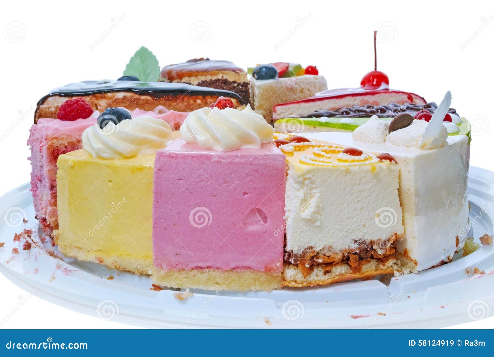 Pieces of cake side view stock image. Image of slice - 58124919