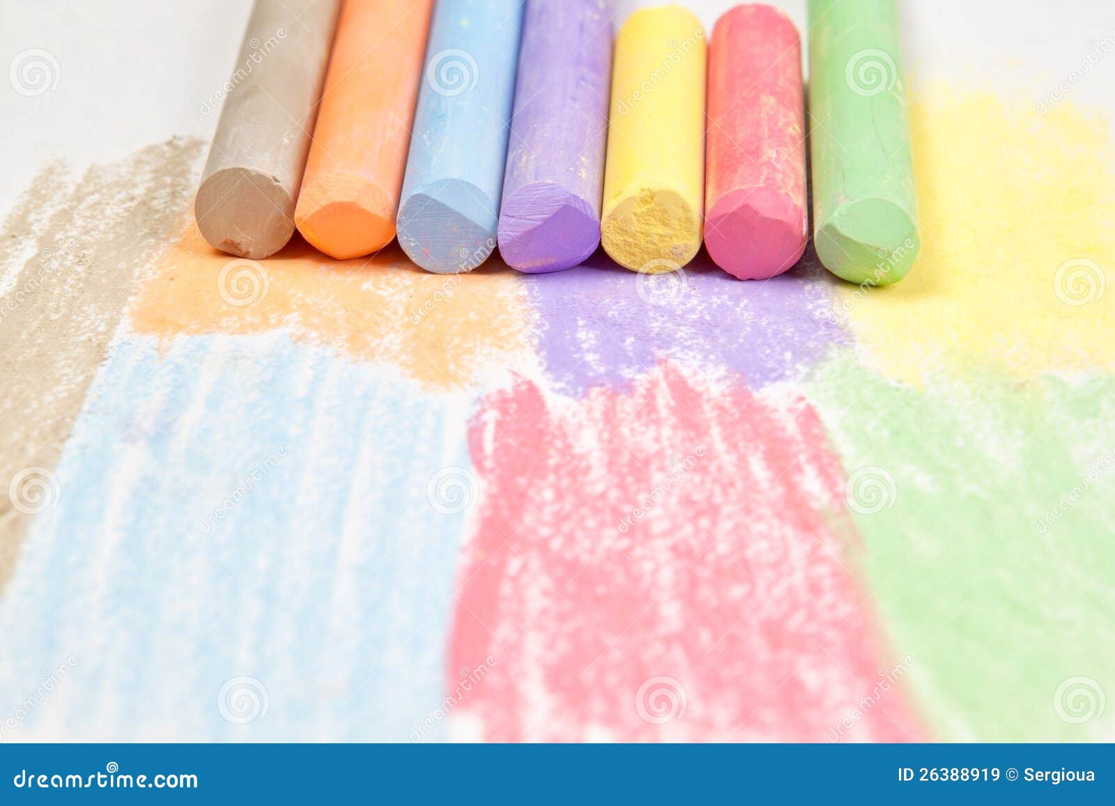 Pieces of chalk. stock image. Image of blue, pink, creative - 26388919