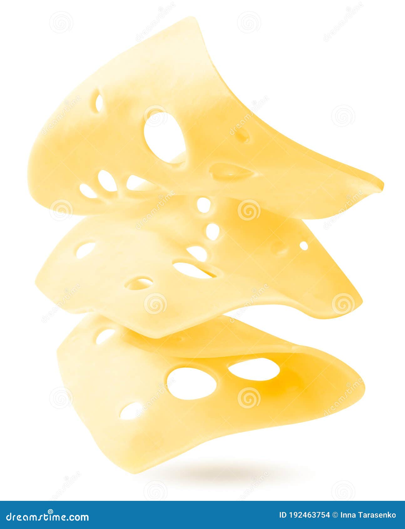 Pieces of Cheese are Flying in the Air on a White Isolated Background ...