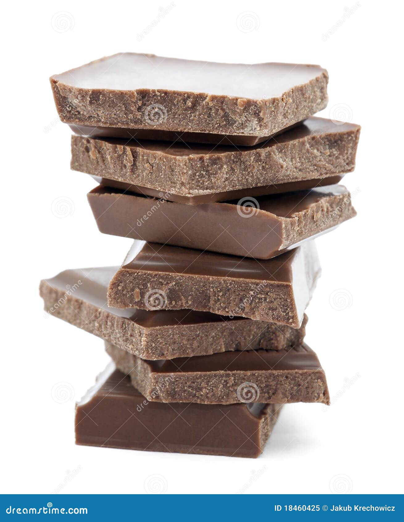 Pieces of chocolate stock image. Image of choco, isolated - 18460425