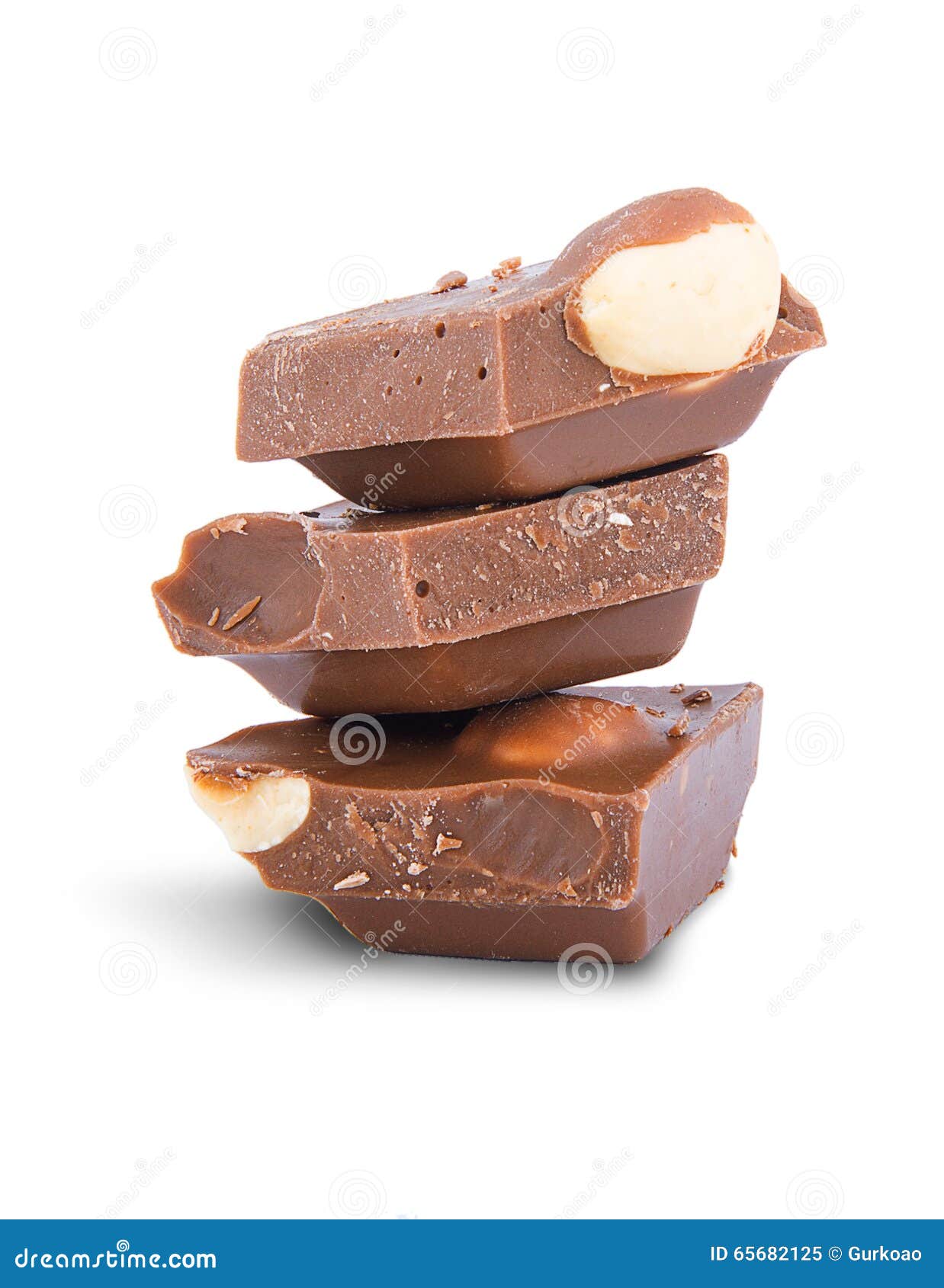 Pieces of chocolate stock image. Image of candy, chocolate - 65682125