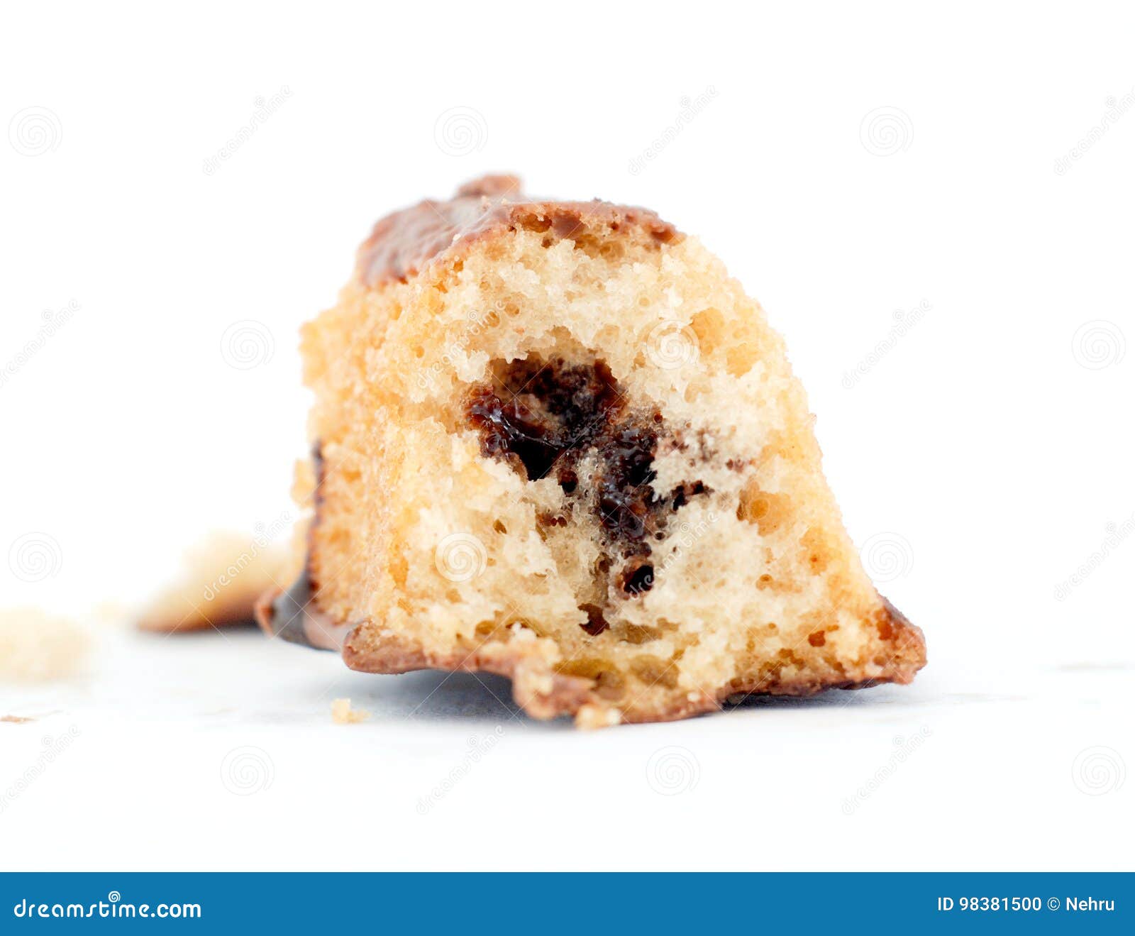Pieces Chopped Cocoa Coated Cake with Chocolate Sause Stock Photo ...