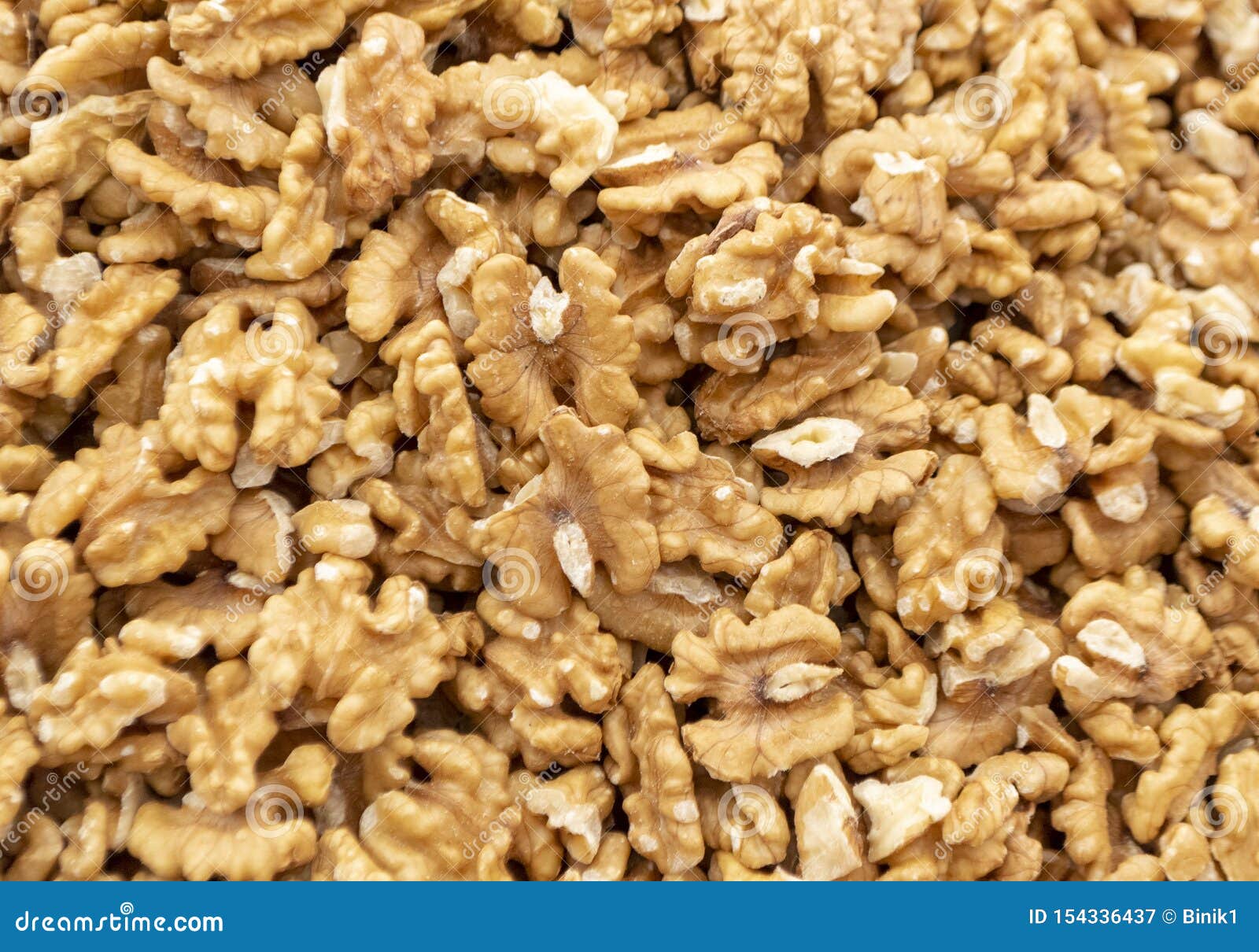 Pieces of Chopped Walnut As Abstract Background Stock Image - Image of ...