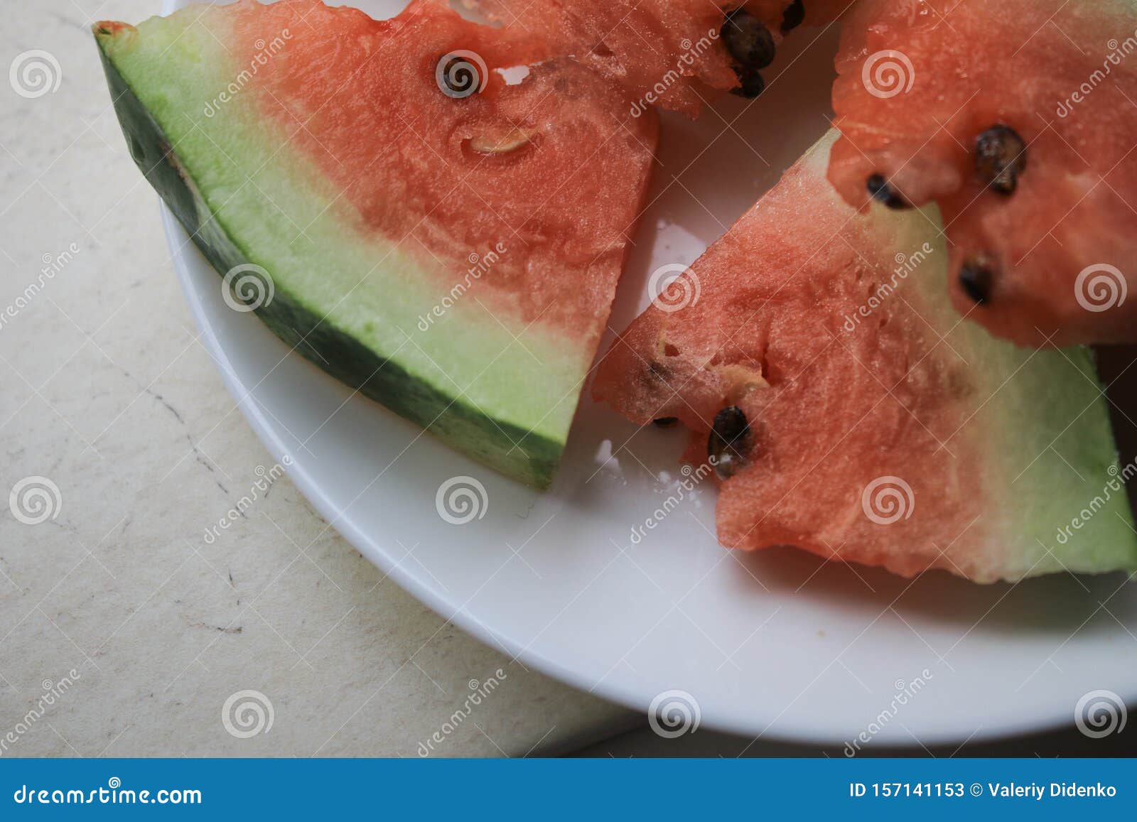 Pieces of Chopped Watermelon Stock Image - Image of portion, fruit ...