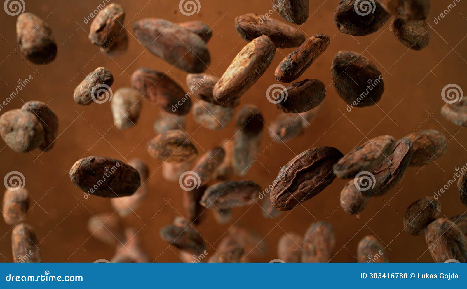 Pieces of Cocoa Beans Exploding Stock Illustration - Illustration of ...