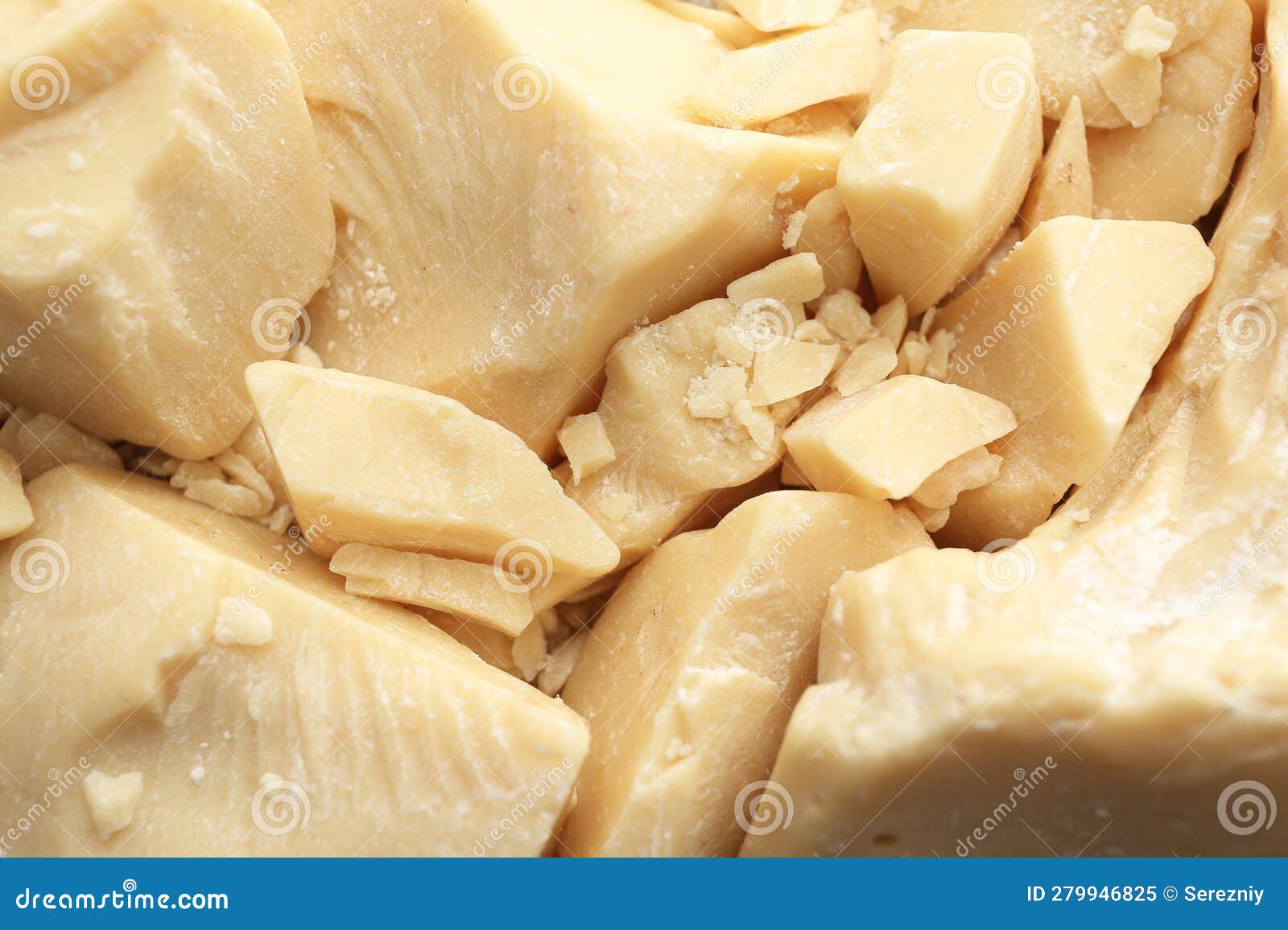 Pieces of Cocoa Butter, Closeup Stock Image - Image of natural, exotic ...