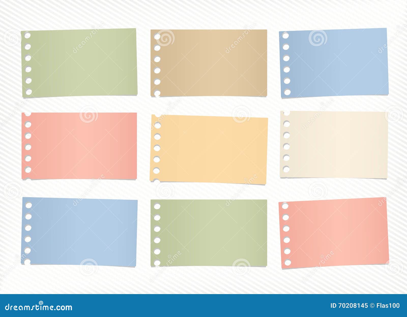 Pieces of Colorful Blank Note Paper Sticked on Striped Diagonal ...